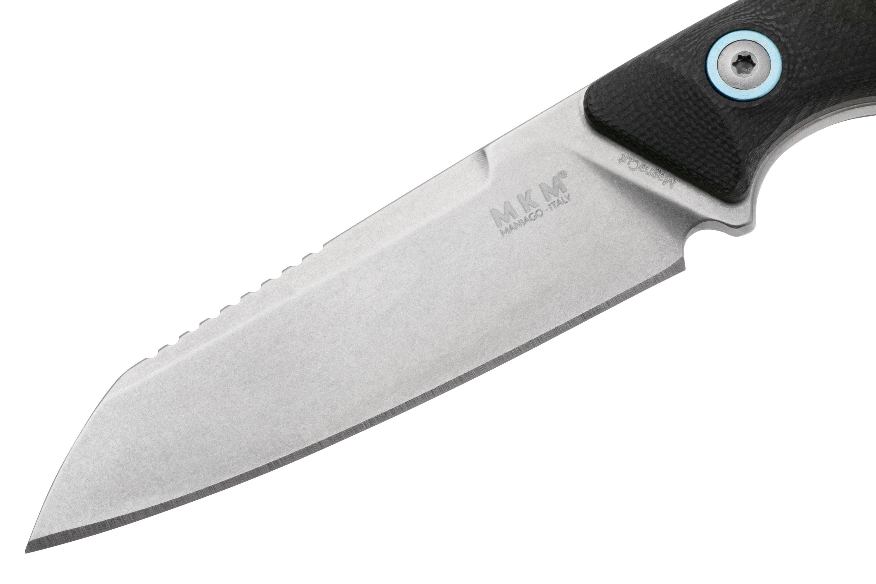 MKM Pocket Tango 2 Lambsfoot PT2-GBK Black G10 coltello fisso, David C ...