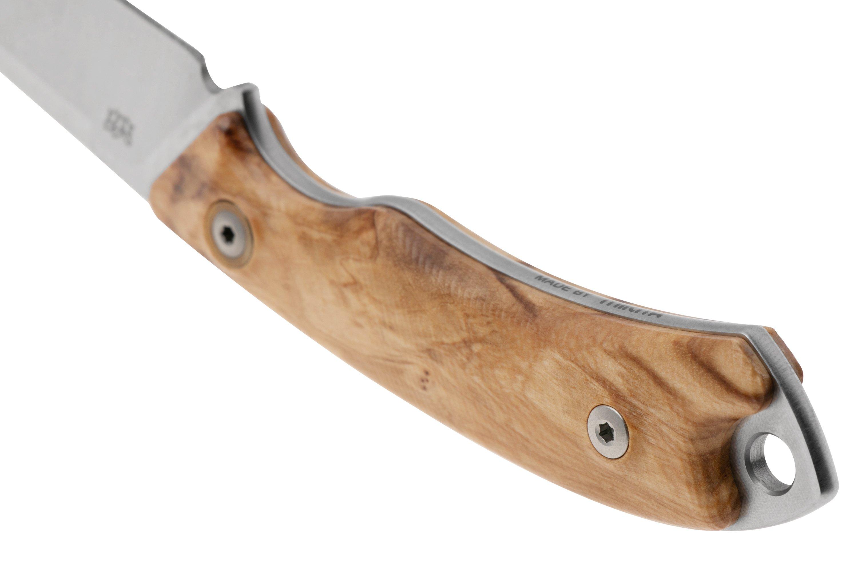 MKM Pocket Tango 2 Lambsfoot PT2-O Olive Wood fixed knife, David C ...