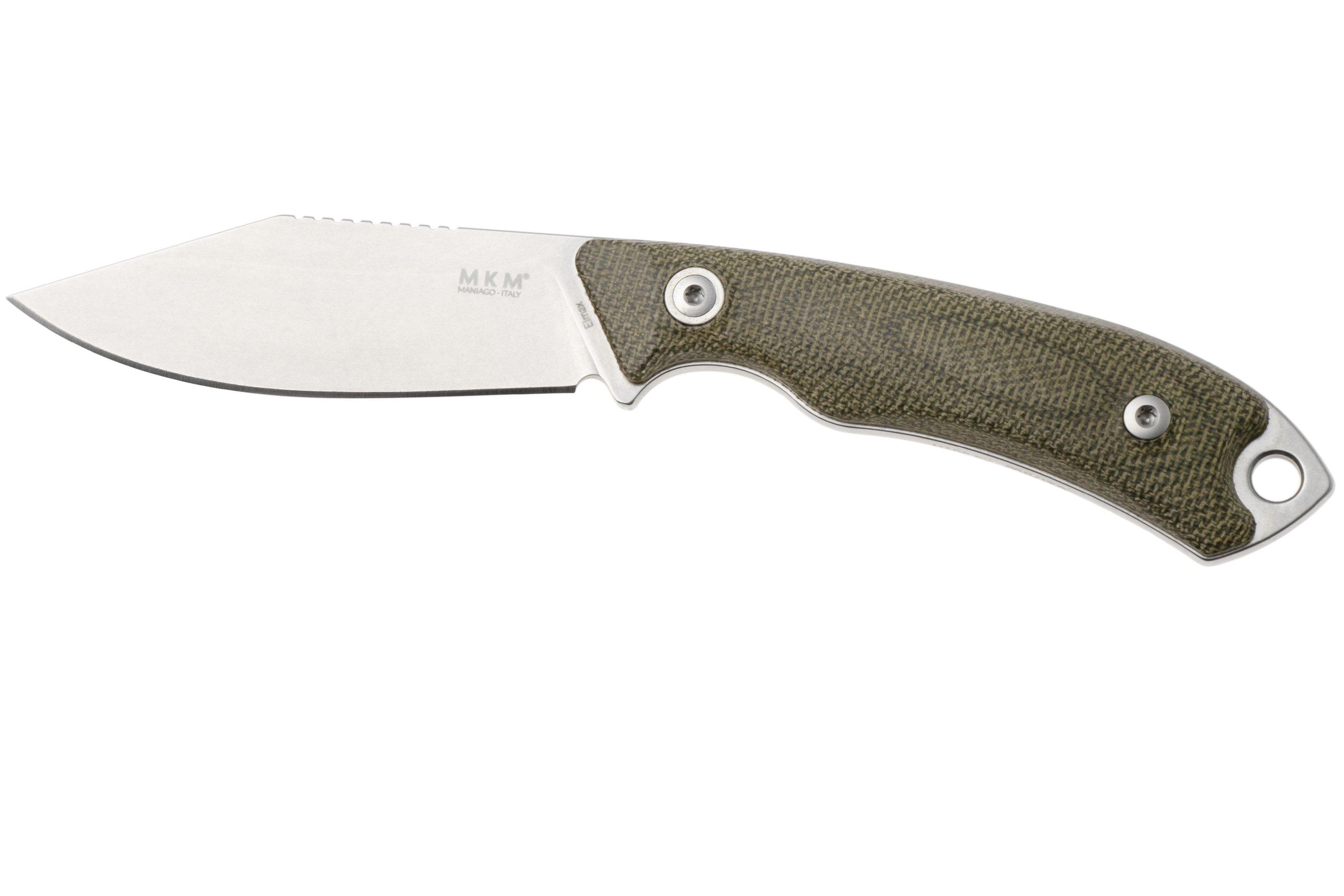 MKM Pocket Tango 4 MK PT4-GC Stonewashed Elmax, Green Canvas Micarta ...