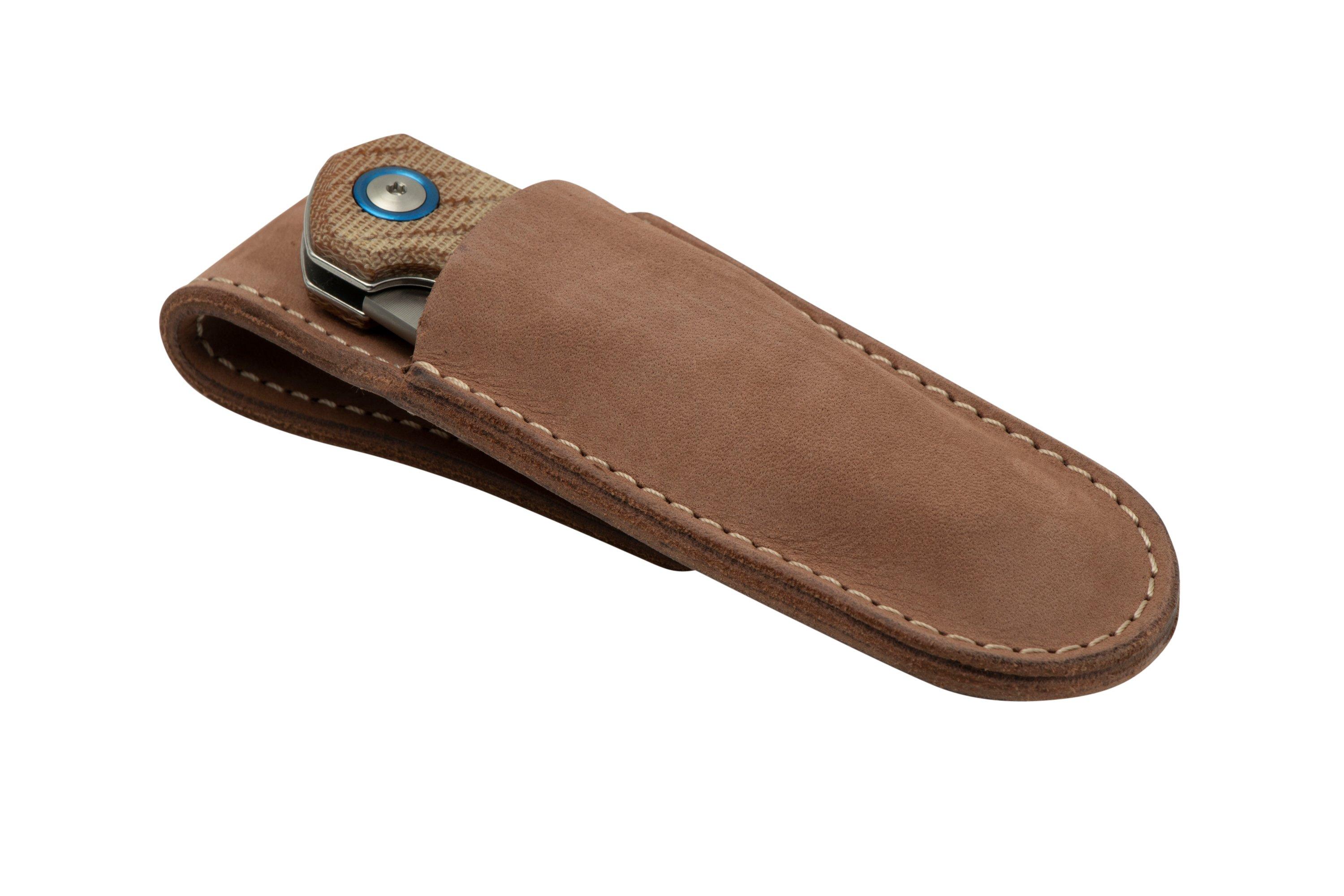 MKM Root RT-NC Satin Natural Canvas Micarta pocket knife, Jens Anso ...