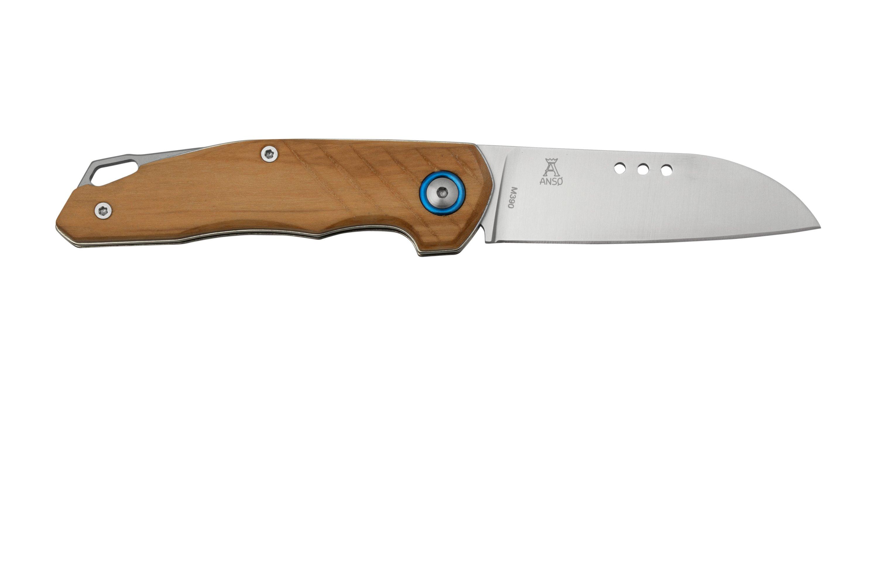 MKM Root RT-O Satin Olive Wood pocket knife, Jens Anso design ...