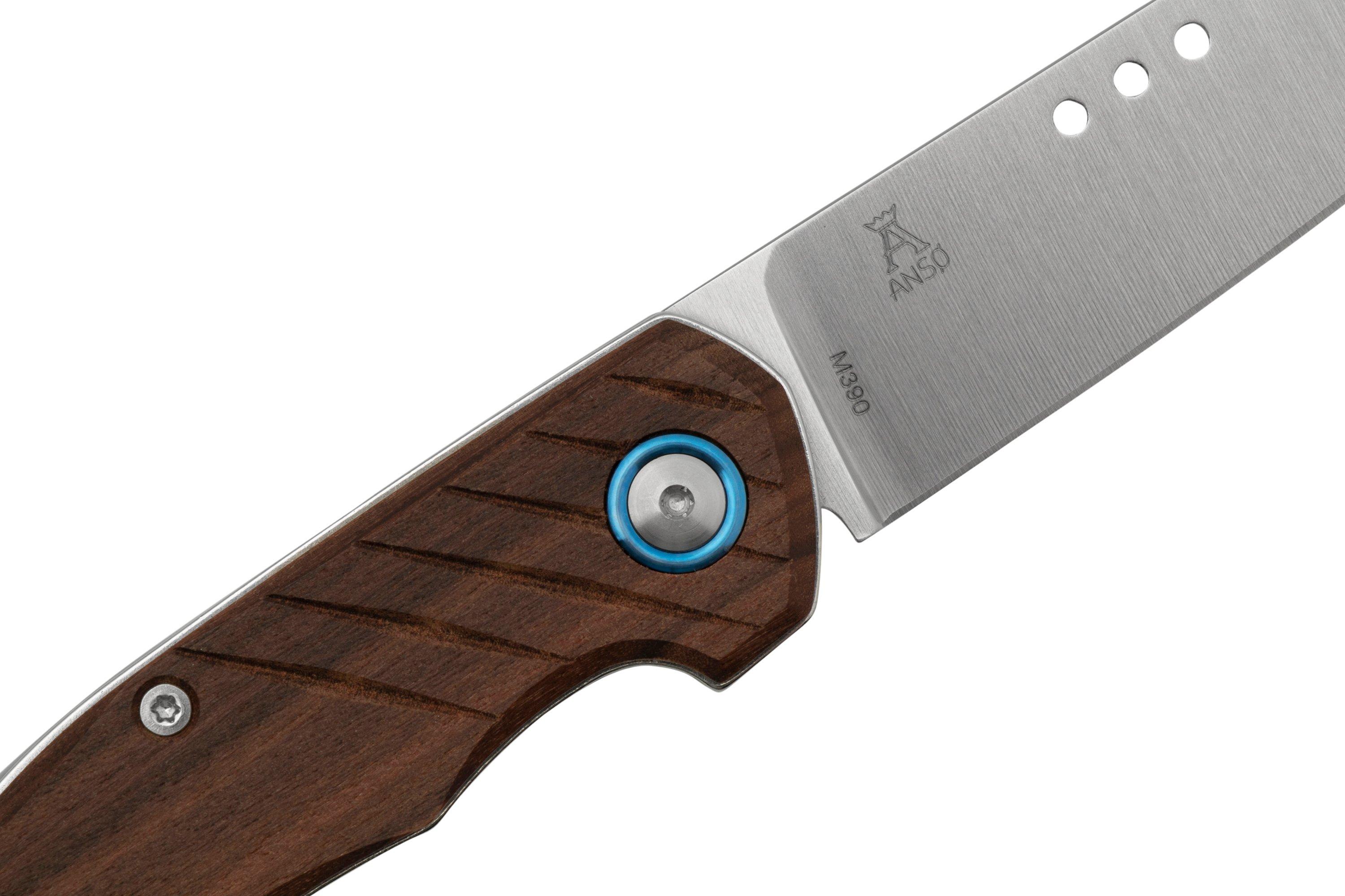 MKM Root RT-S Satin Santos Wood pocket knife, Jens Anso design ...