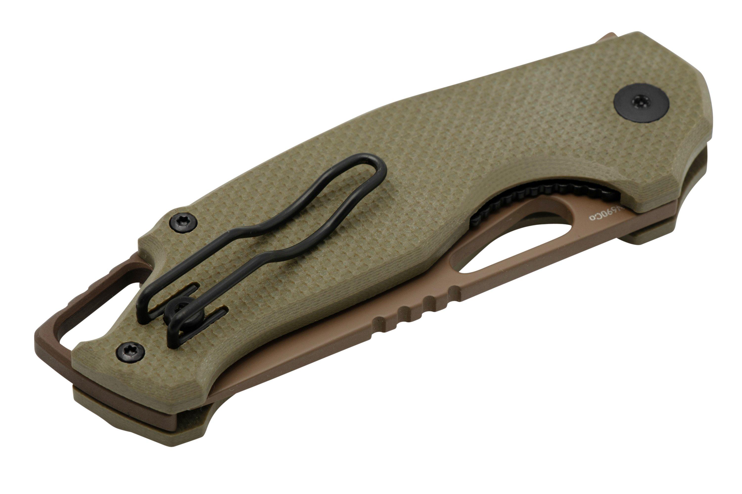 MKM Vincent VCN-GGC Coyote Brown PVD N690CO, OD Green G10, Coyote Brown ...