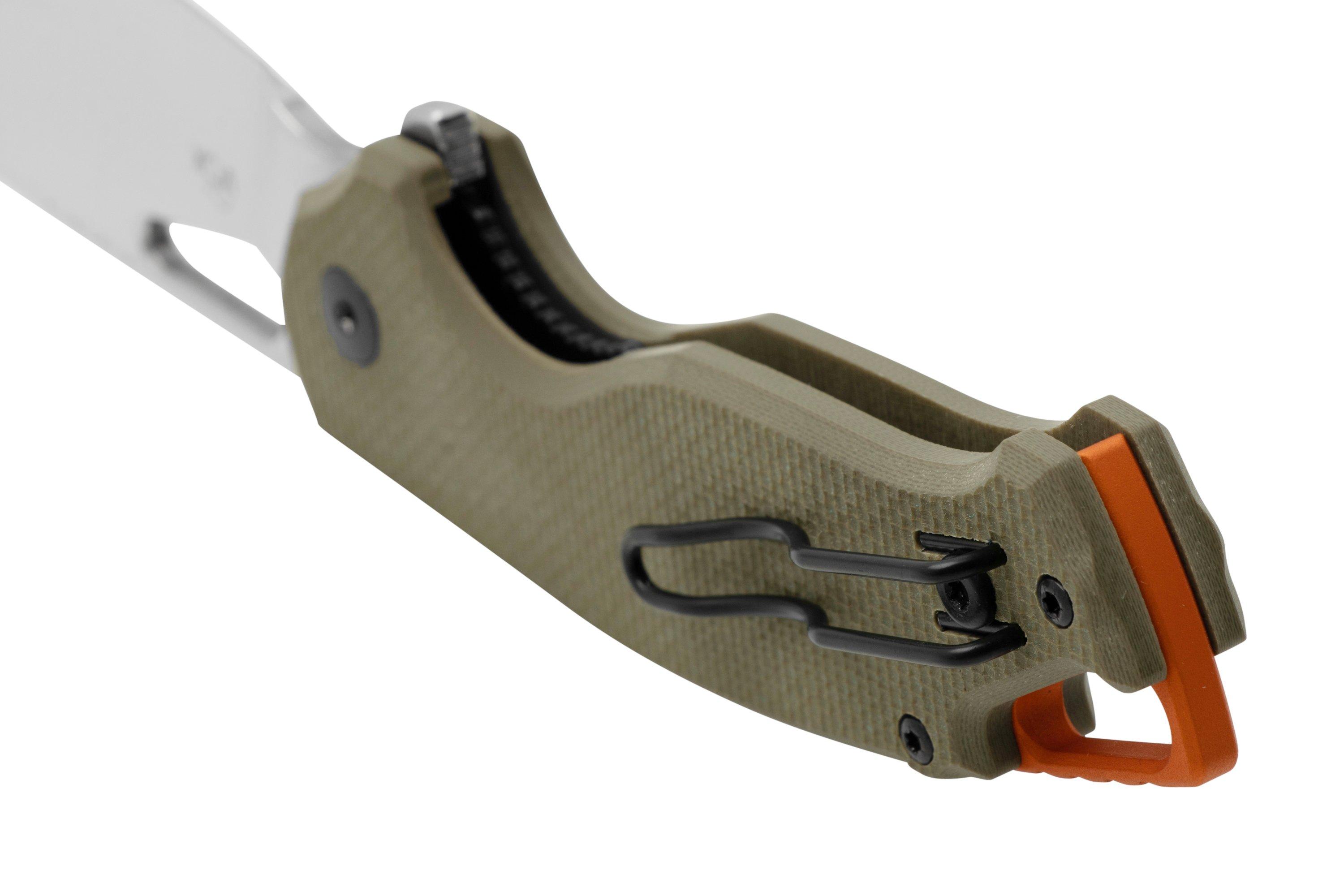 MKM Vincent VCN-GGS Satin N690CO, OD Green G10, Orange Aluminum pocket ...