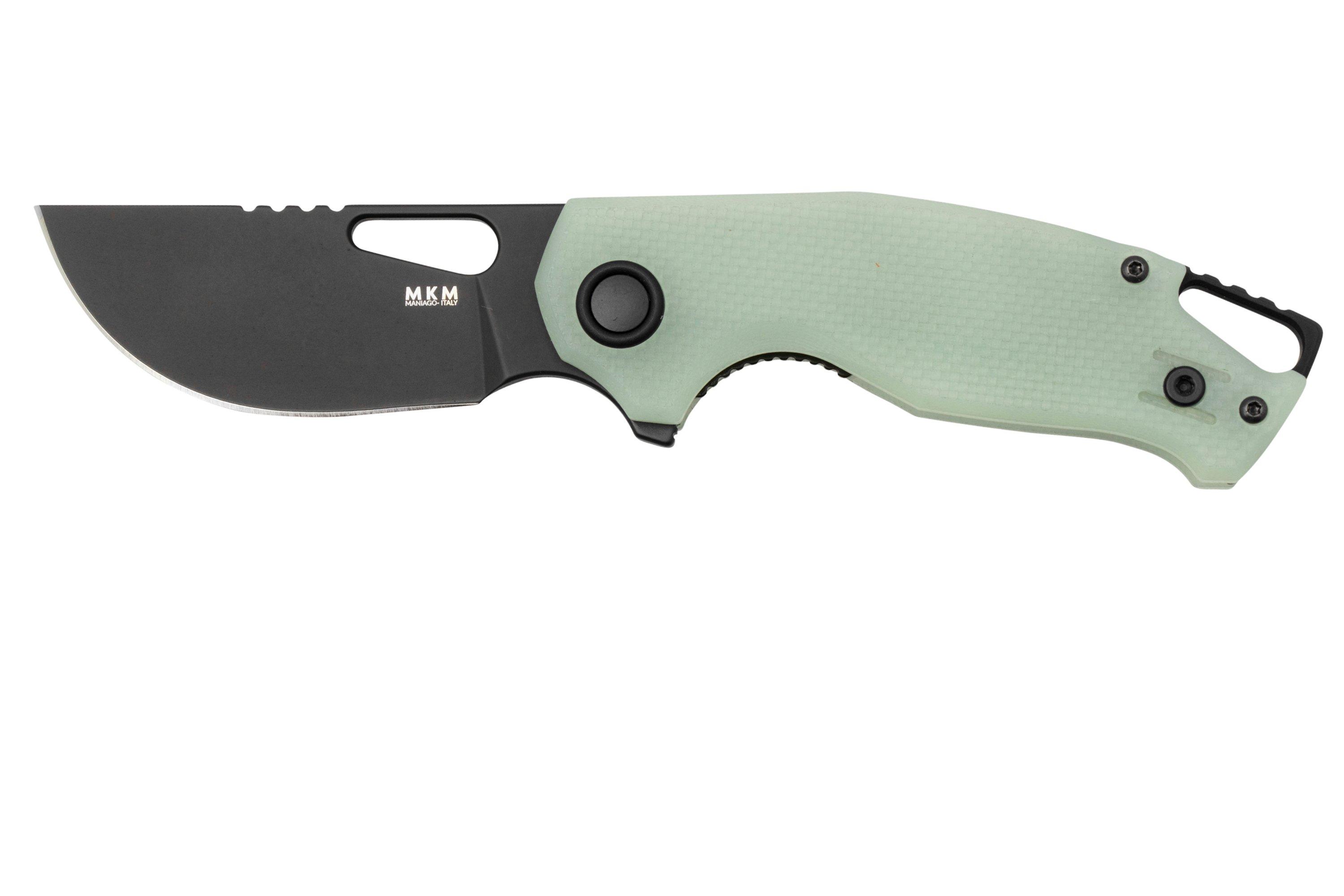 MKM Vincent VCN-GNB Black PVD N690CO, Jade G10, Black Aluminum pocket ...