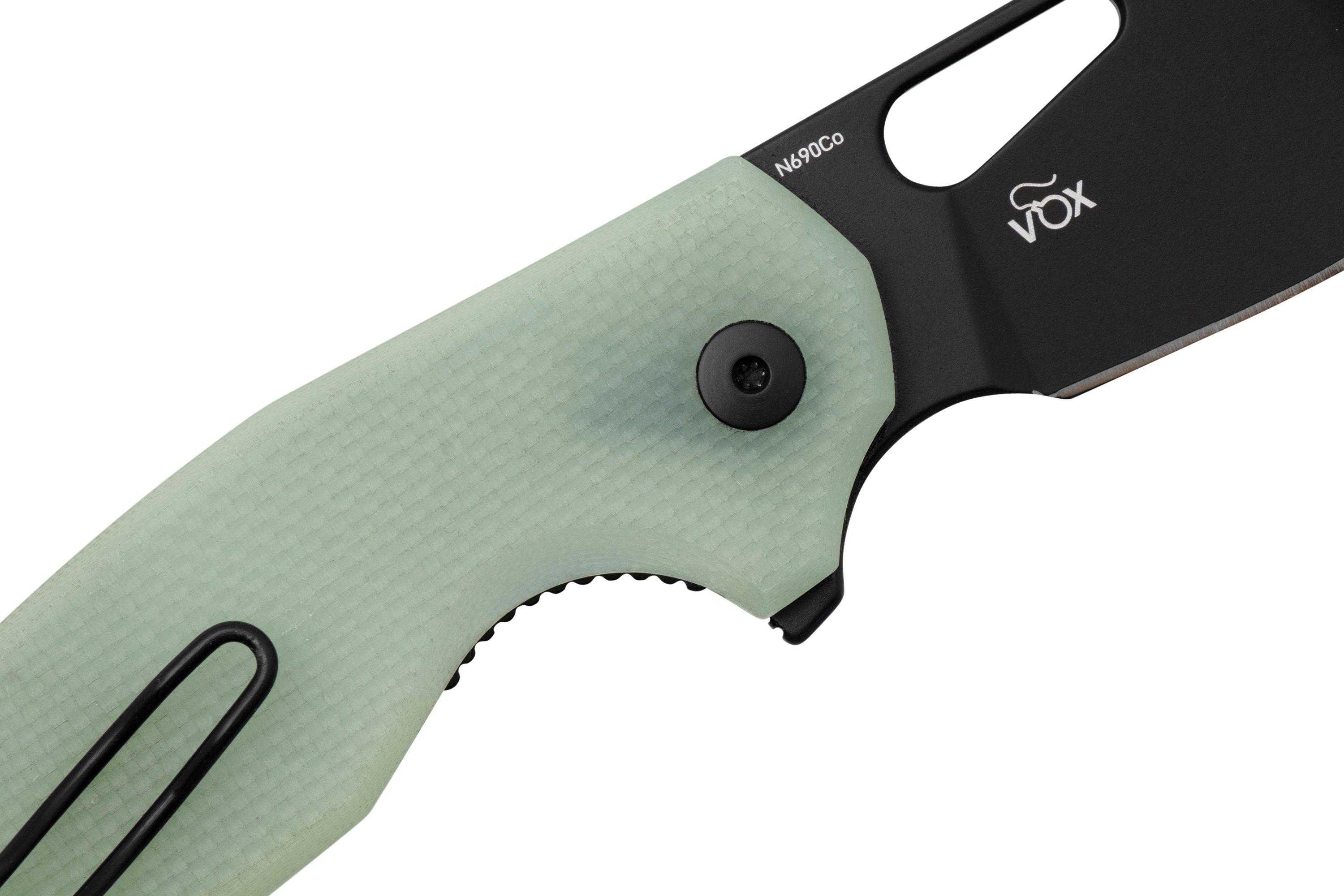 MKM Vincent VCN-GNB Black PVD N690CO, Jade G10, Black Aluminum pocket ...