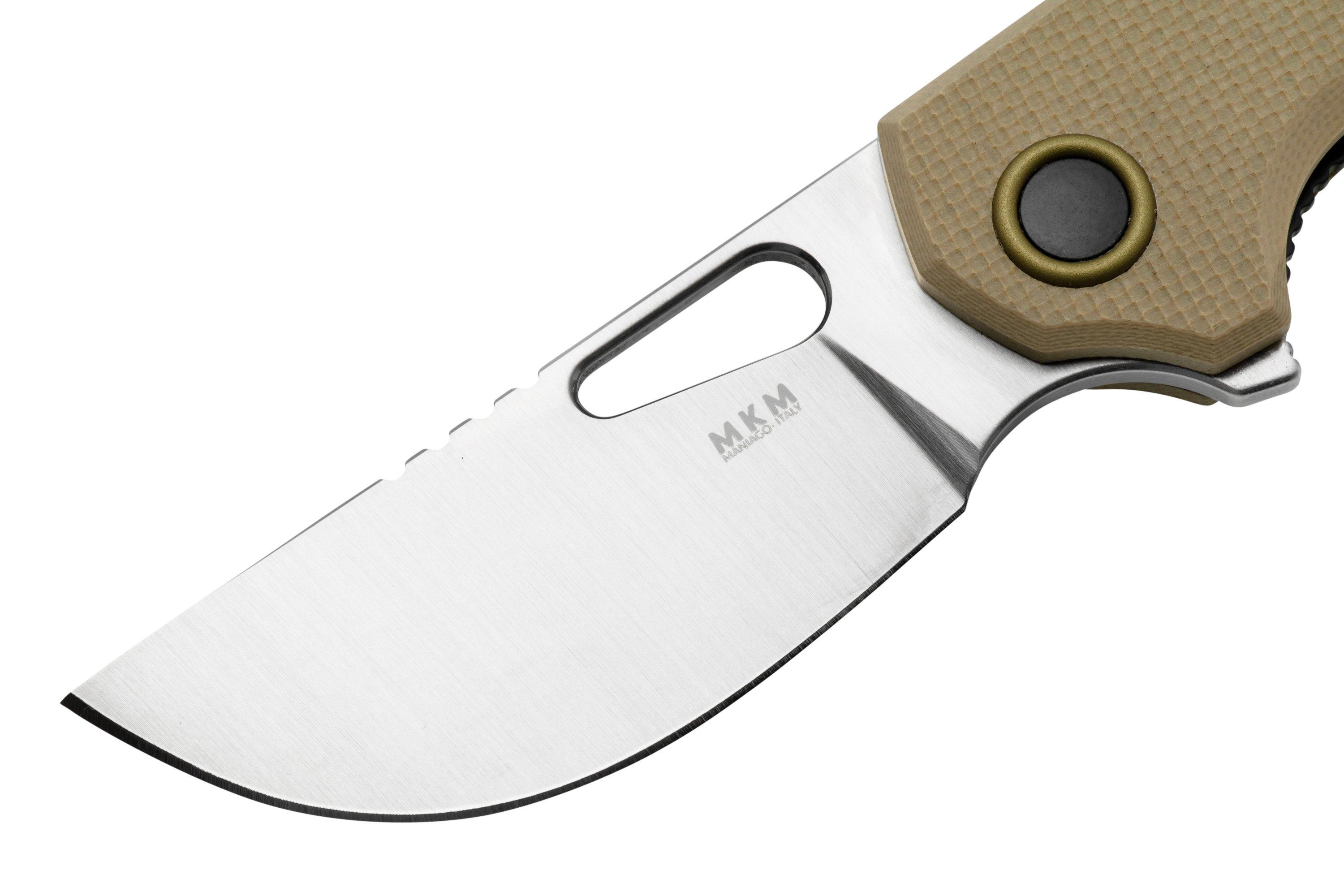 MKM Vincent VCN-GTS Satin N690CO, Tan G10, OD Green Aluminum pocket ...