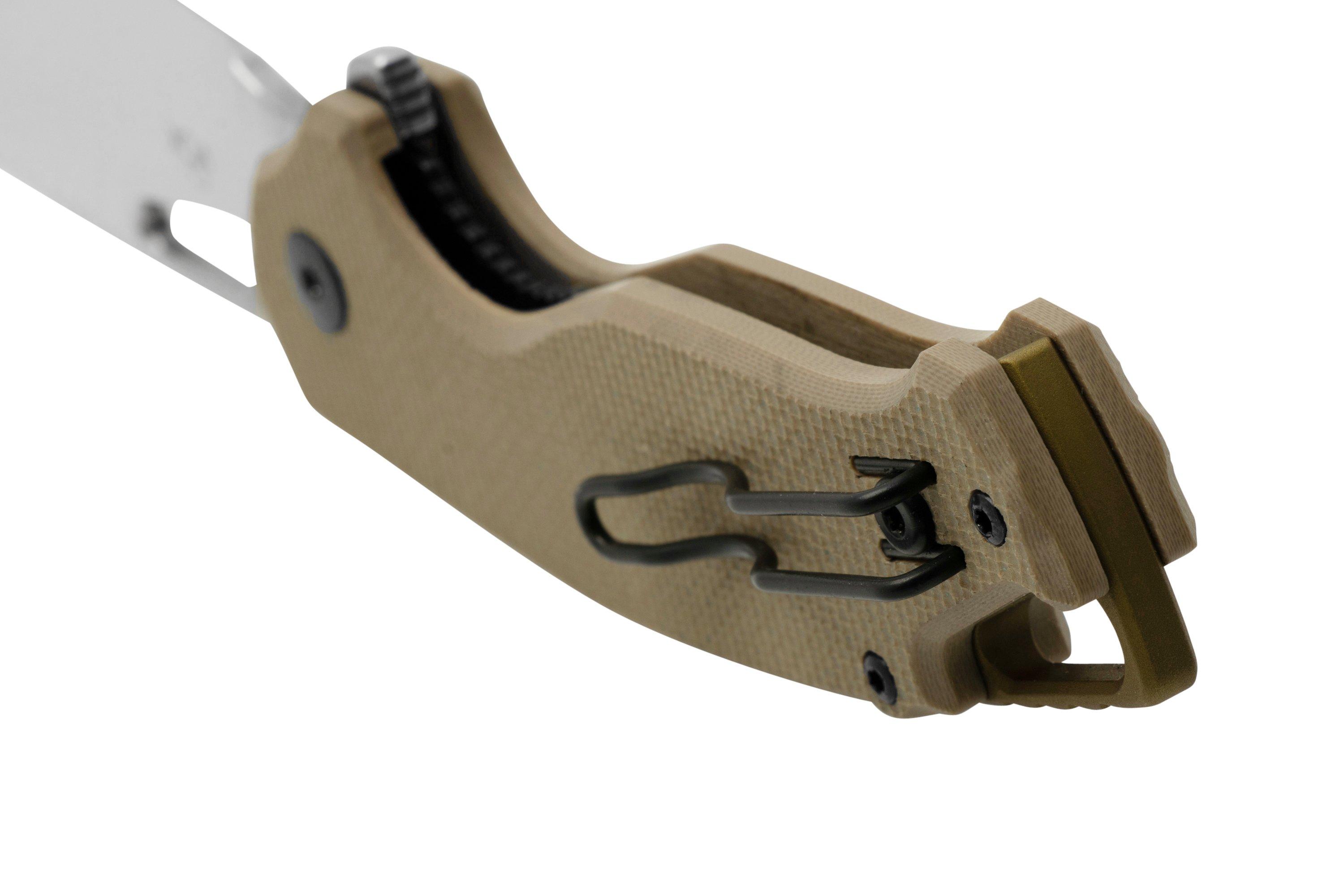 MKM Vincent VCN-GTS Satin N690CO, Tan G10, OD Green Aluminum pocket ...