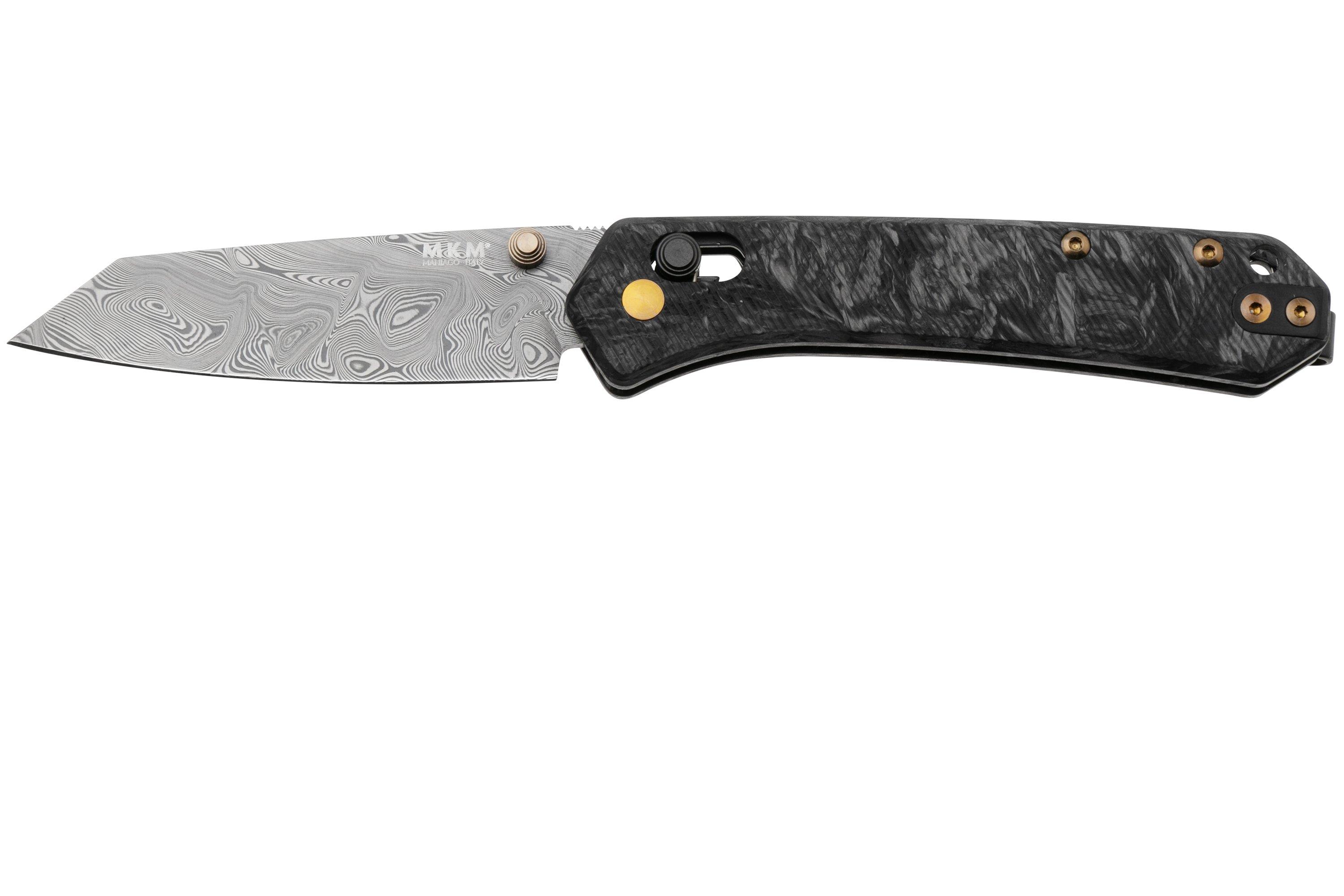 MKM Yipper 'Fancy Boi' YP-D Damascus Limited Edition, Marbled Carbon ...