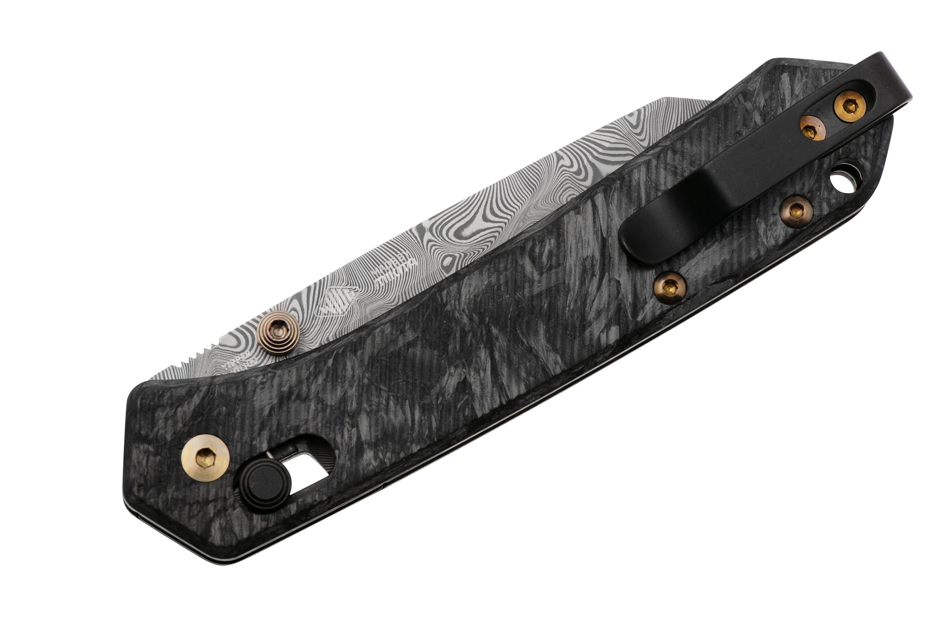 MKM Yipper 'Fancy Boi' YP-D Damascus Limited Edition, Marbled Carbon ...