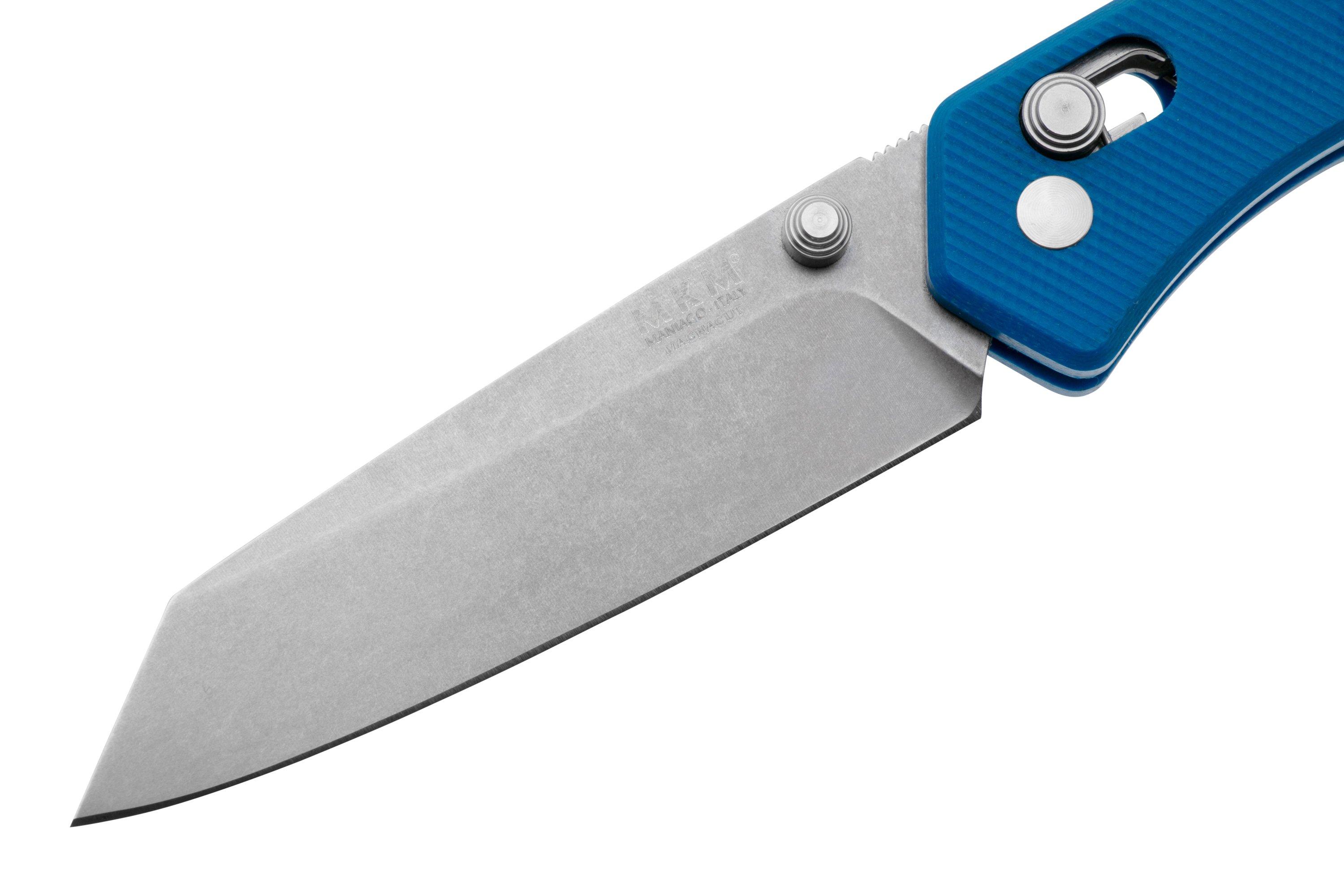 MKM Yipper YP-GBL Stonewashed MagnaCut, Blue G10 zakmes, Ben Petersen ...