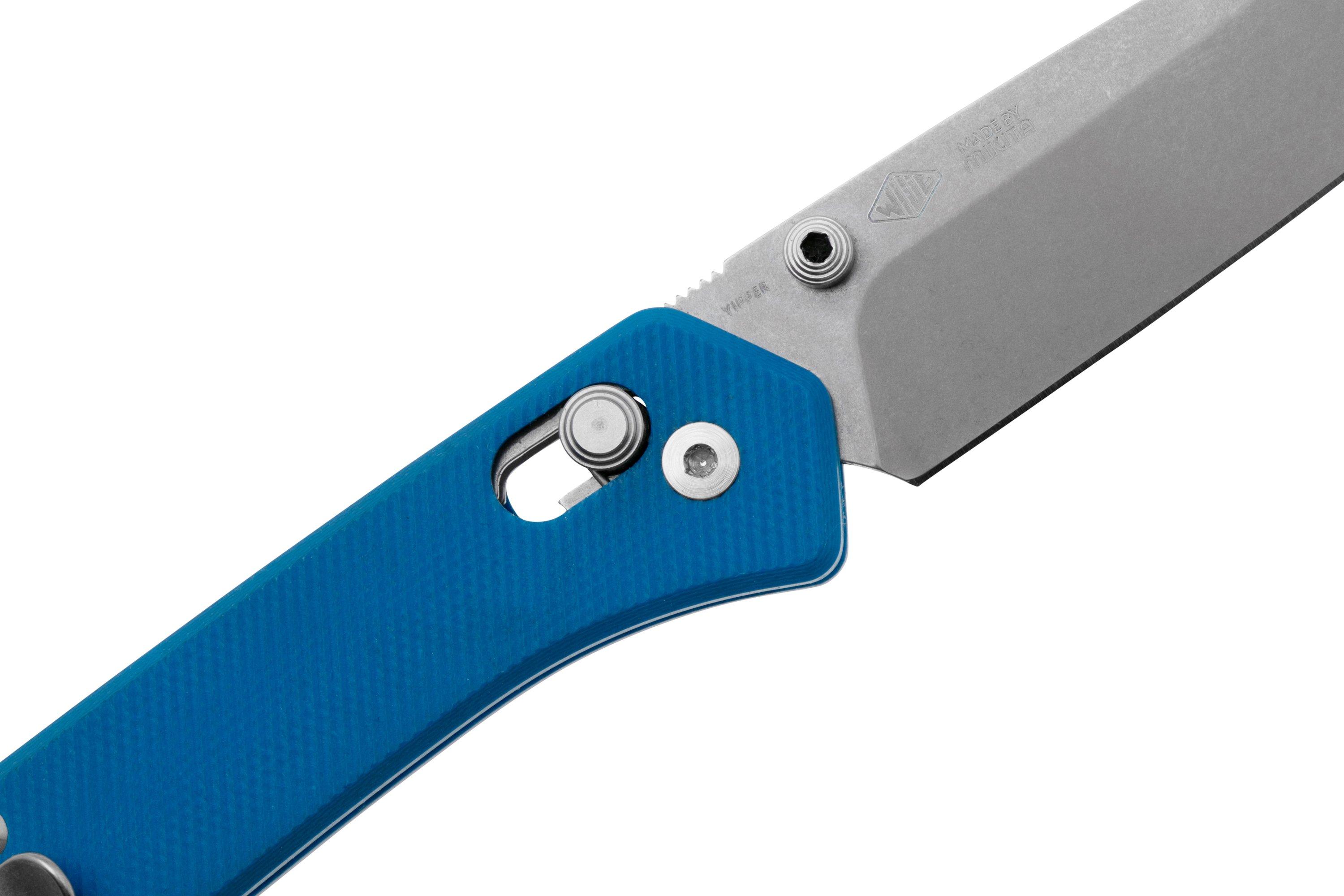 MKM Yipper YP-GBL Stonewashed MagnaCut, Blue G10 zakmes, Ben Petersen ...