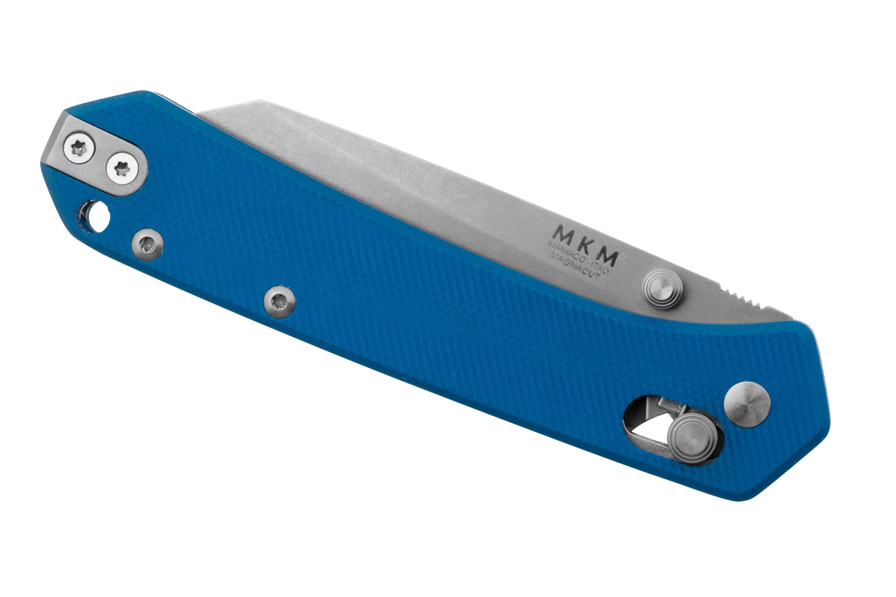 MKM Yipper YP-GBL Stonewashed MagnaCut, Blue G10 zakmes, Ben Petersen ...