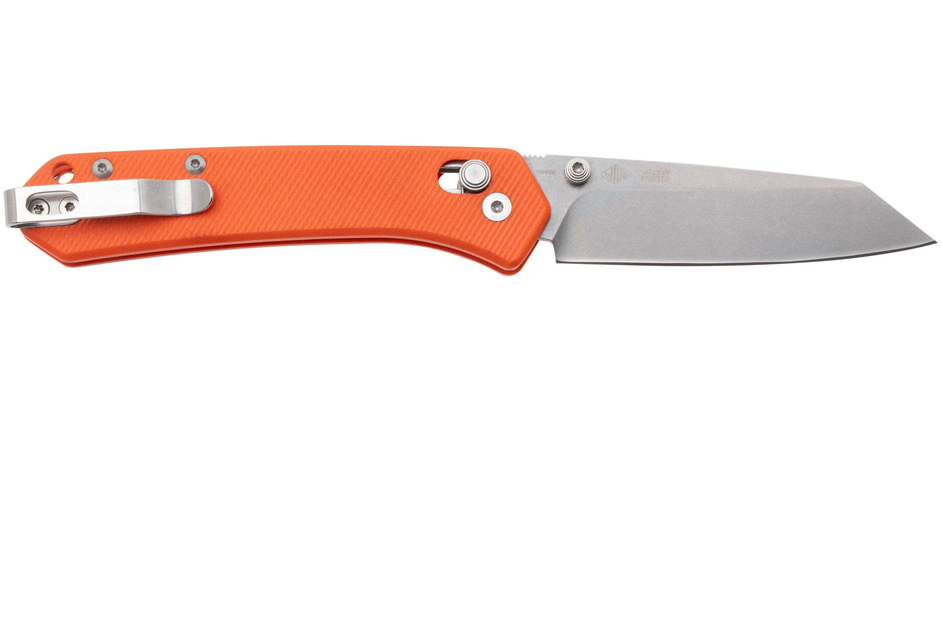 MKM Yipper YP-GOR Stonewashed MagnaCut, Orange G10 zakmes, Ben Petersen ...