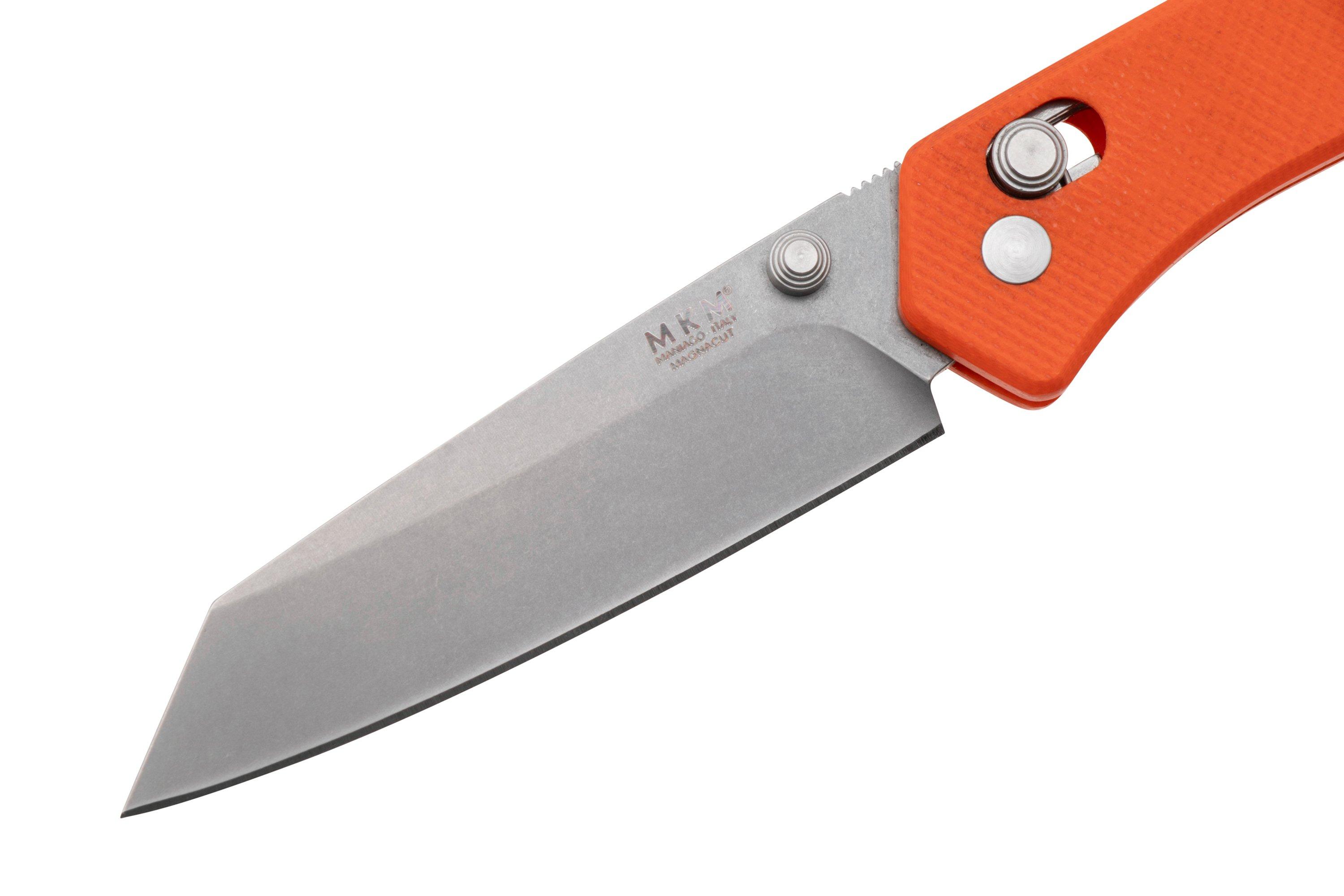 MKM Yipper YP-GOR Stonewashed MagnaCut, Orange G10 zakmes, Ben Petersen ...