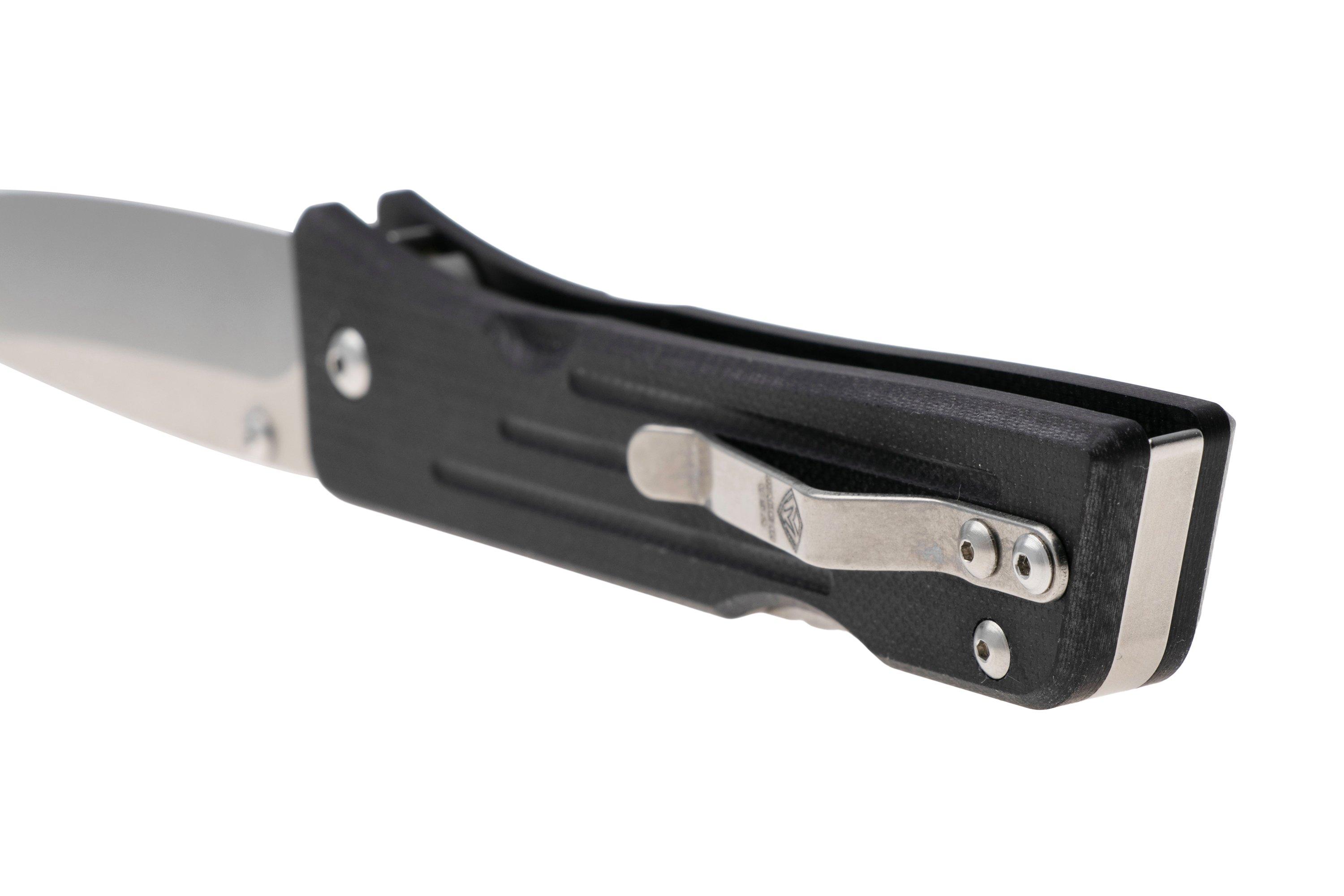 1881 Knife Works Route 66, RT68-DP-BLCK-G10, Tumbled S45VN Droppoint ...