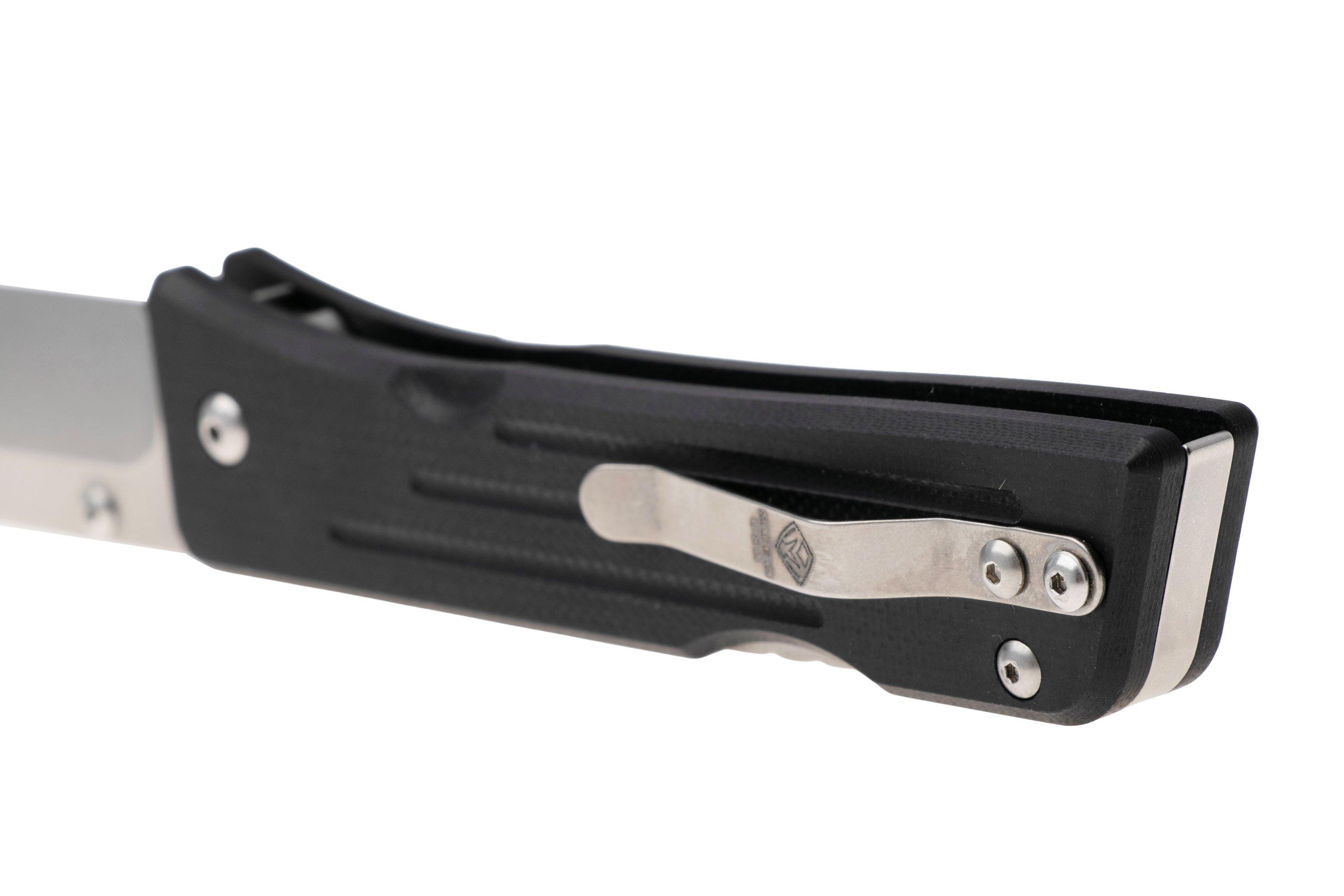 1881 Knife Works Route 66, RT68-TB-BLCK-G10, Tumbled S45VN Tanto, Black ...