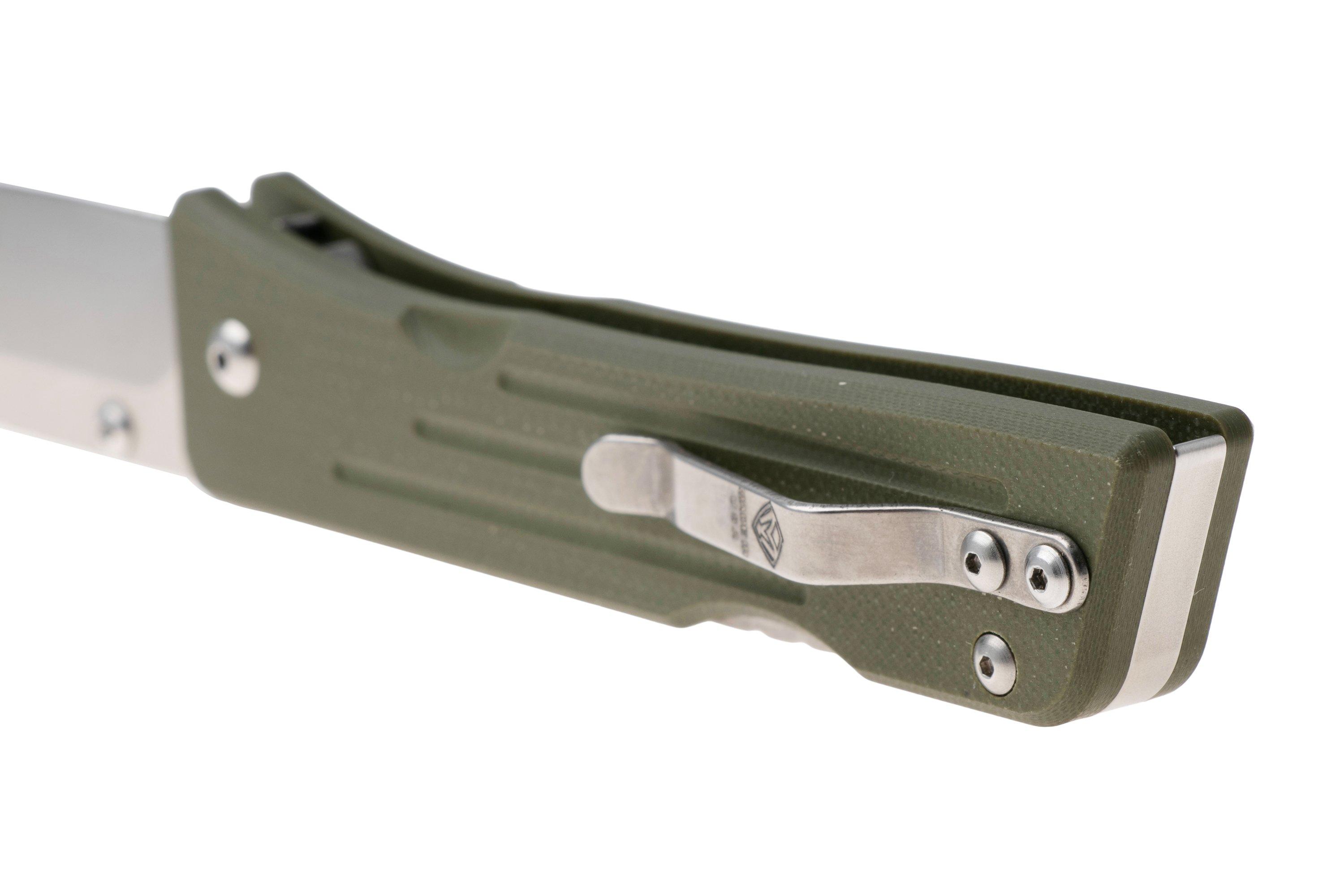 1881 Knife Works Route 66, RT68-TB-GRN-G10, Tumbled S45VN Tanto, OD ...