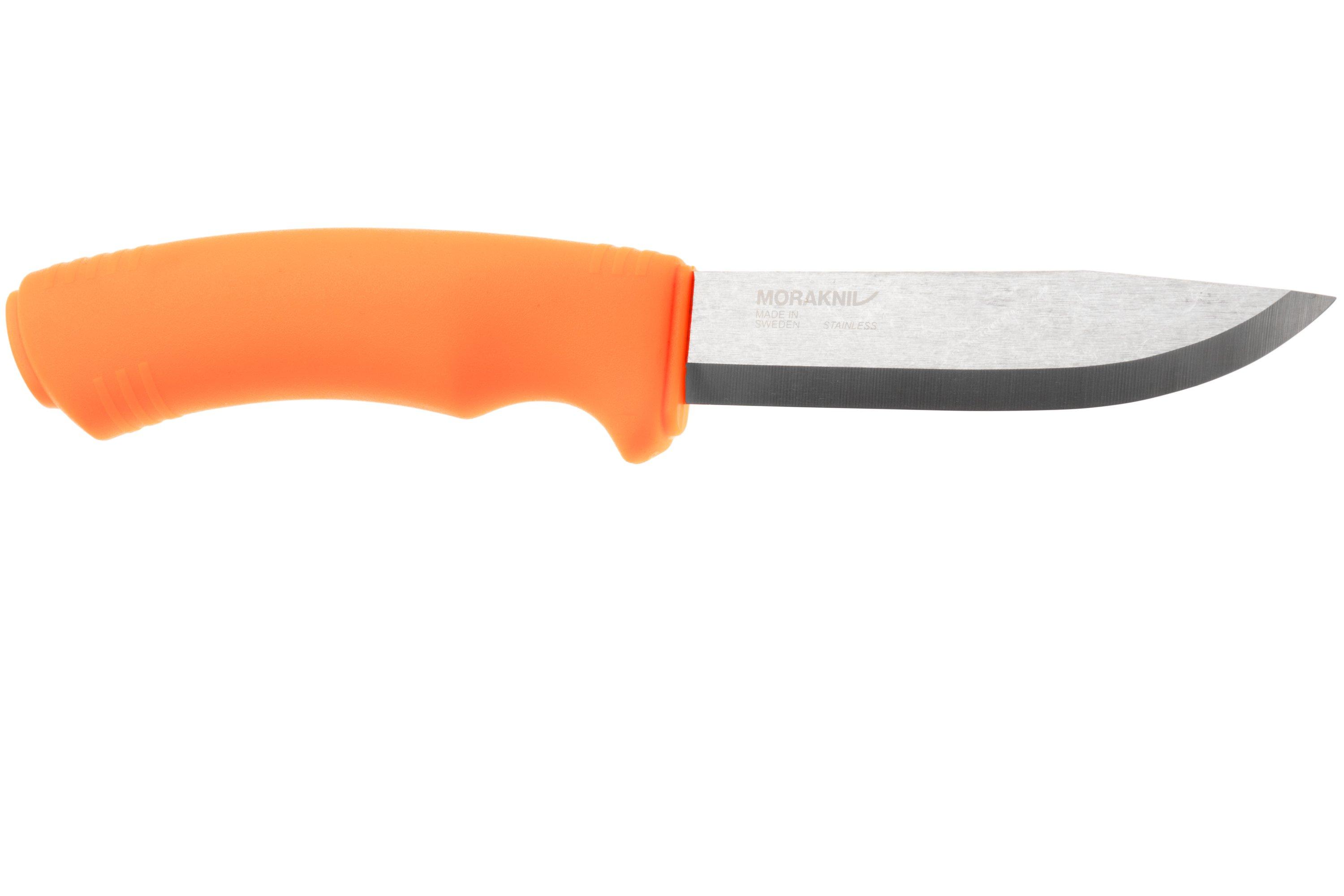 Morakniv Bushcraft Stainless 12492 Stonewashed Sandvik 12C27, Hi-Vis ...