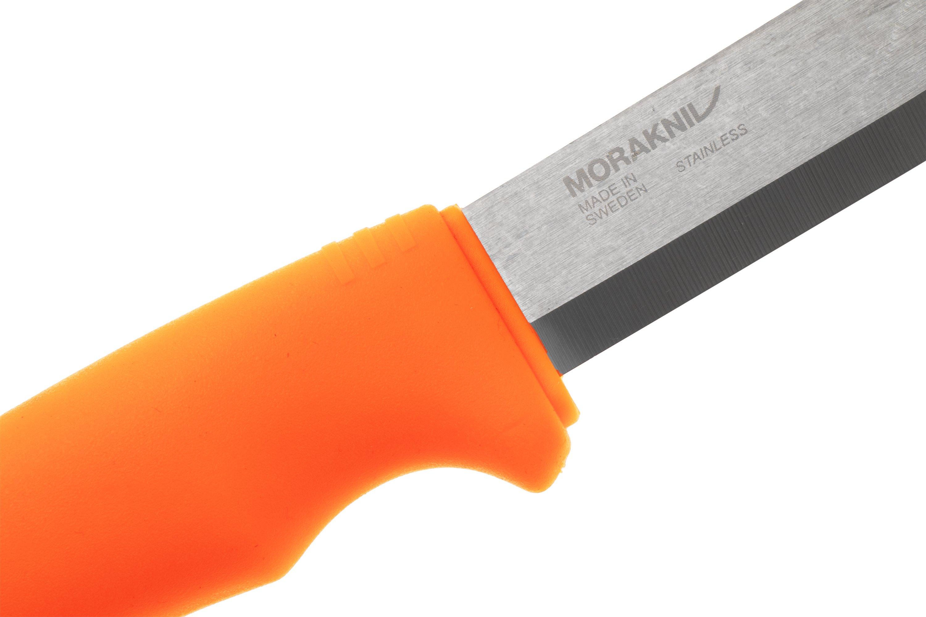 Morakniv Bushcraft Stainless 12492 Stonewashed Sandvik 12C27, Hi-Vis ...