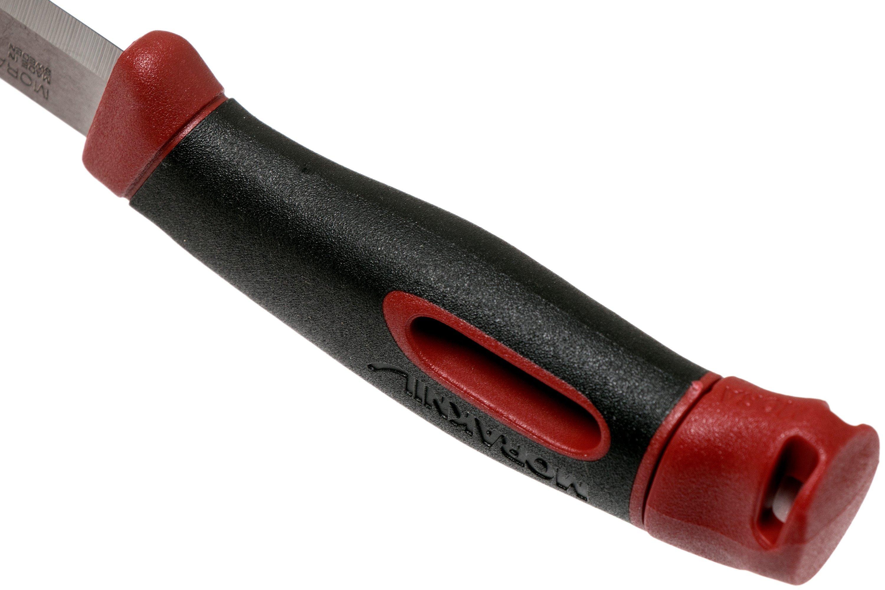 Morakniv Companion Spark 13571 Red, bushcraft knife with firesteel ...