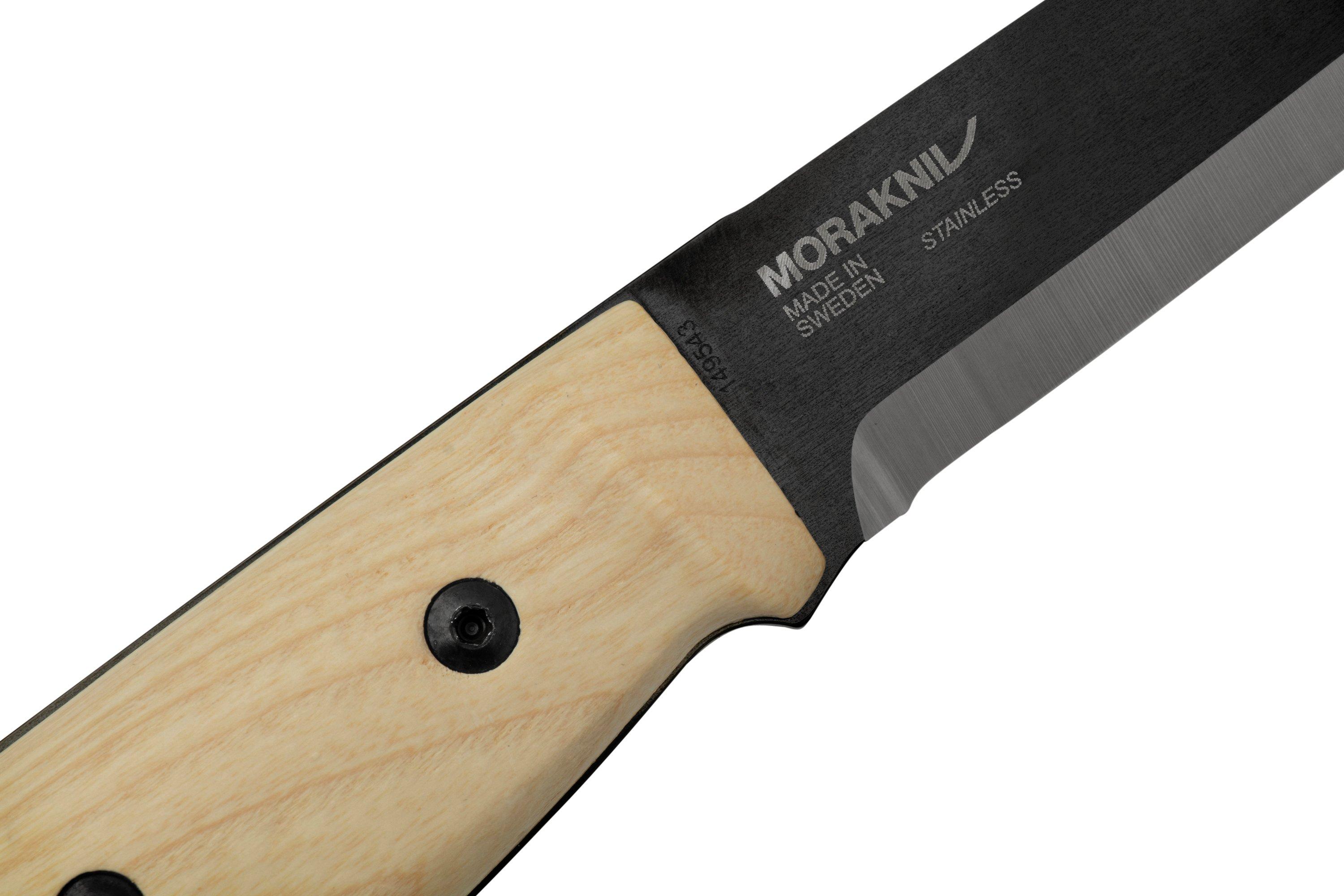 Morakniv Lok 14085 Ash Wood, Black Blade, bushcraft knife ...
