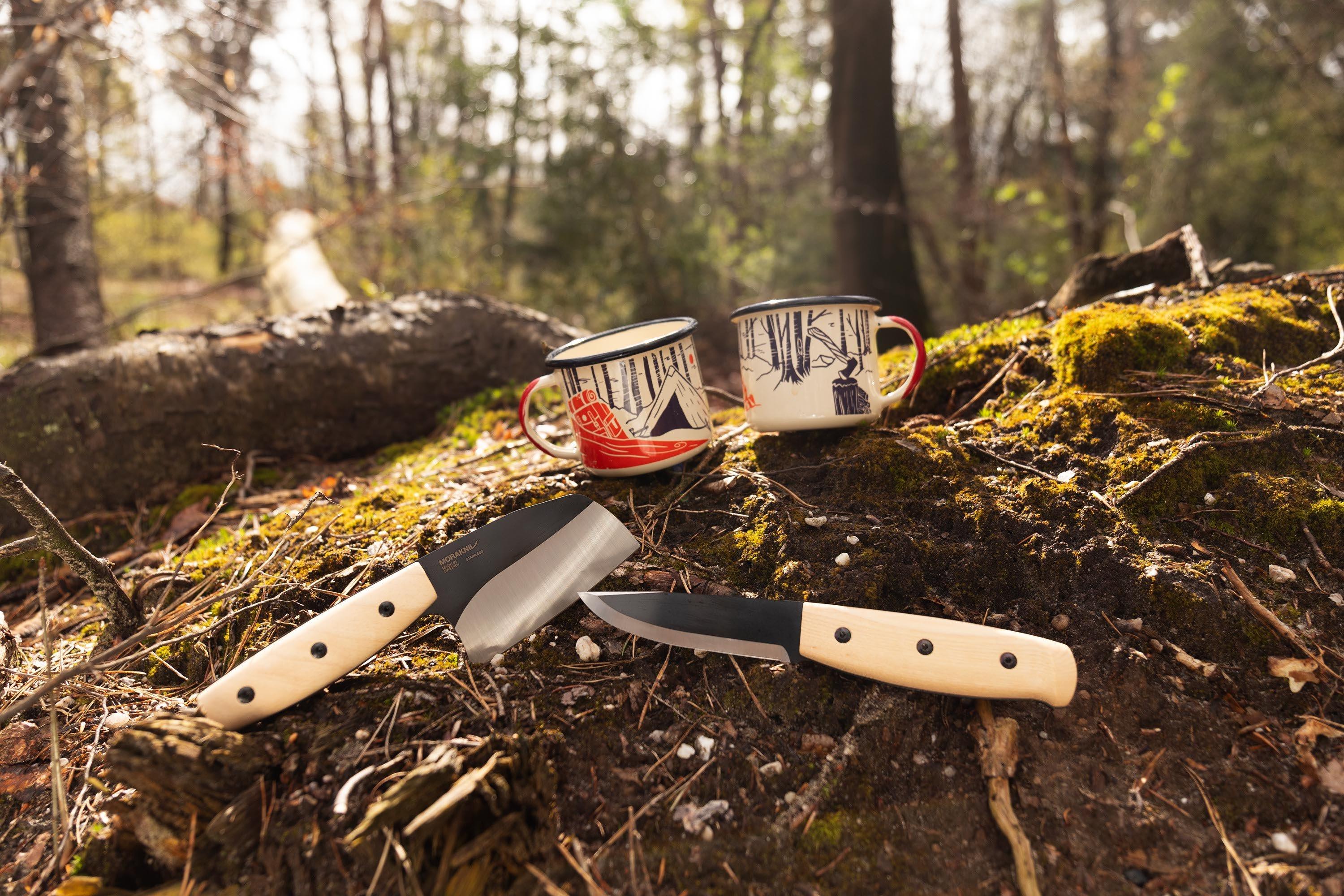 Morakniv Rombo 14086 Ash Wood, Black Blade, outdoor chef's knife ...