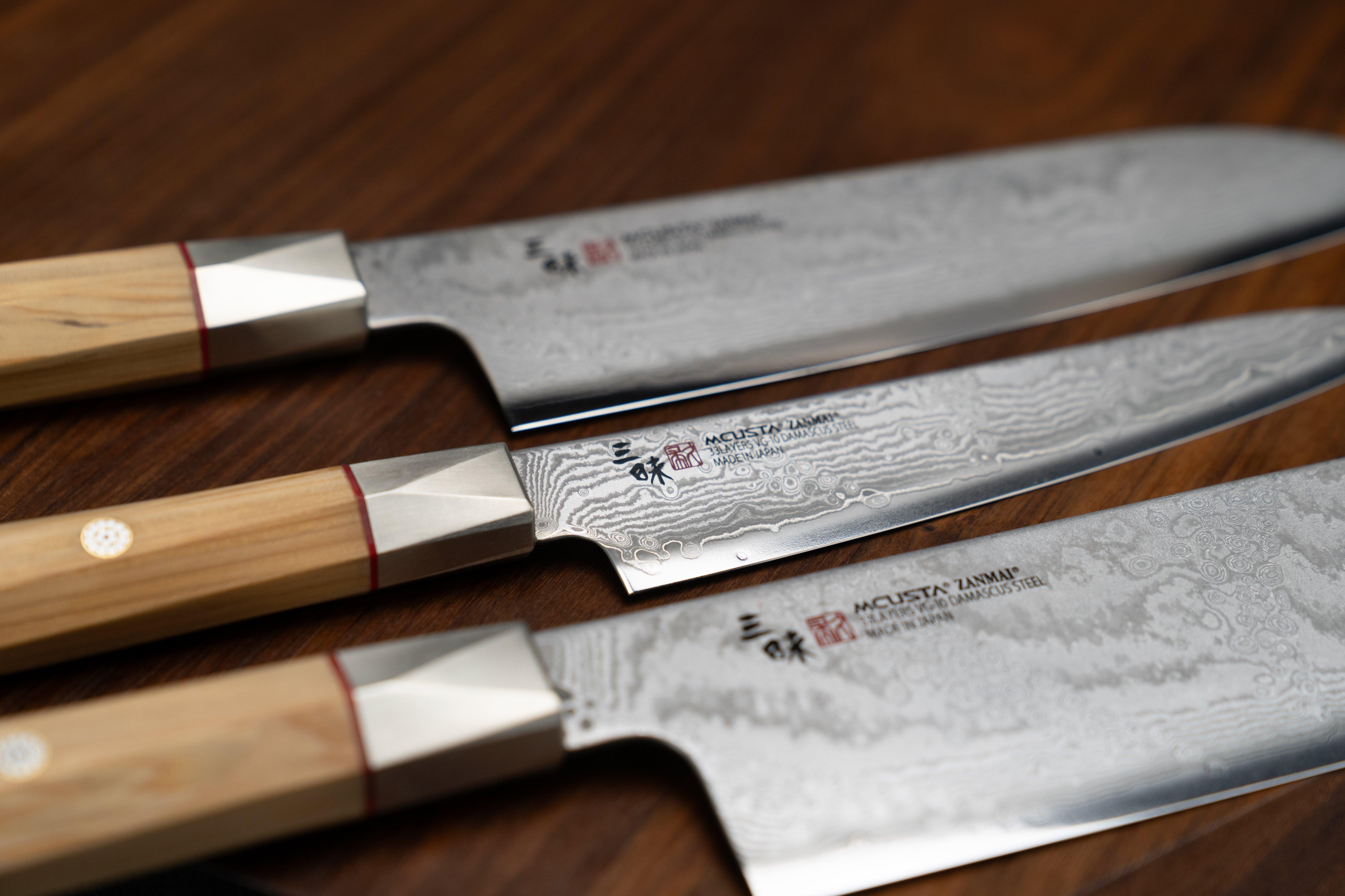 Mcusta Zanmai Sujihiki ZBX2-3010DS, 33-Layer Damascus/VG10, Hinoki Handle, Knivesandtools ...