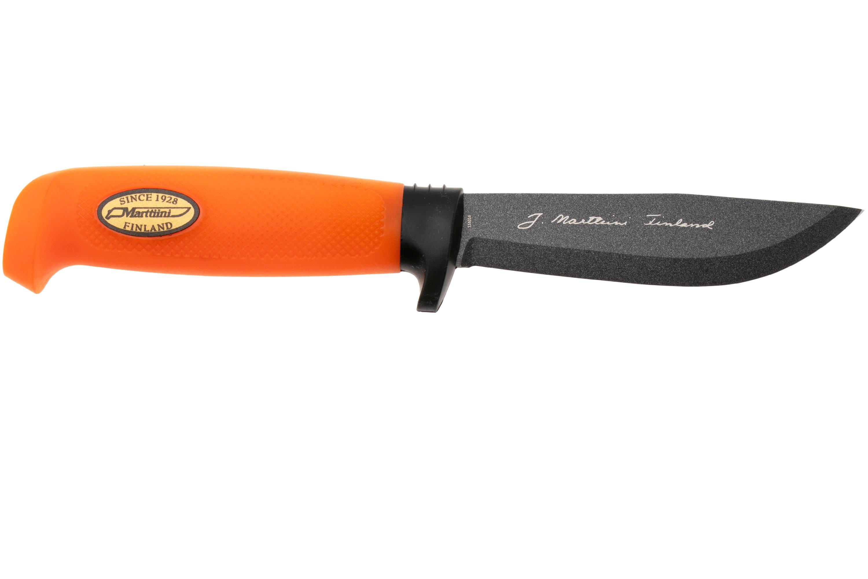 Marttiini Martef Skinner 186024T Stainless, Orange Rubber, fixed knife ...