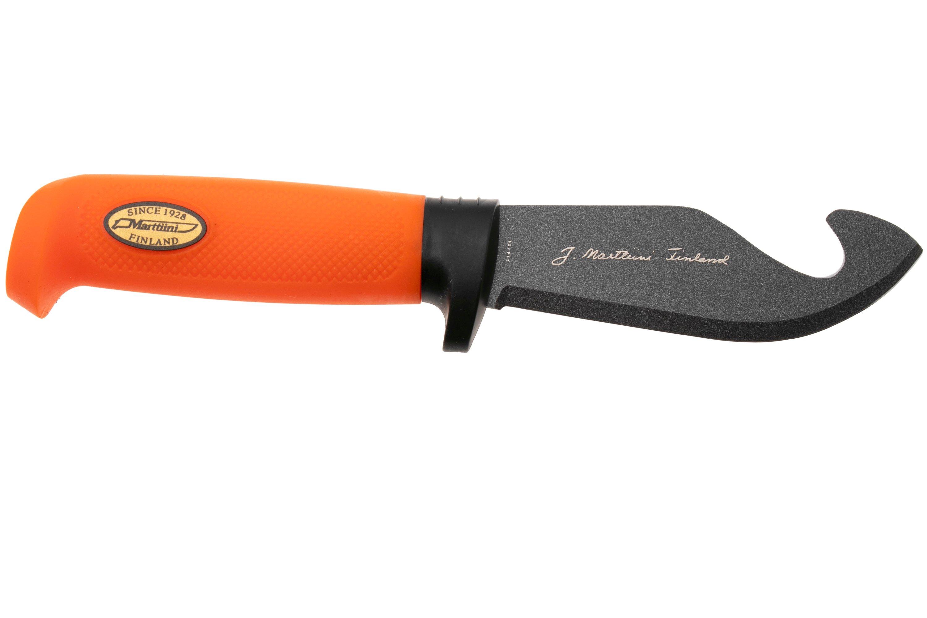 Marttiini Martef Skinning Hook Knife 378024T Stainless, Orange Rubber ...