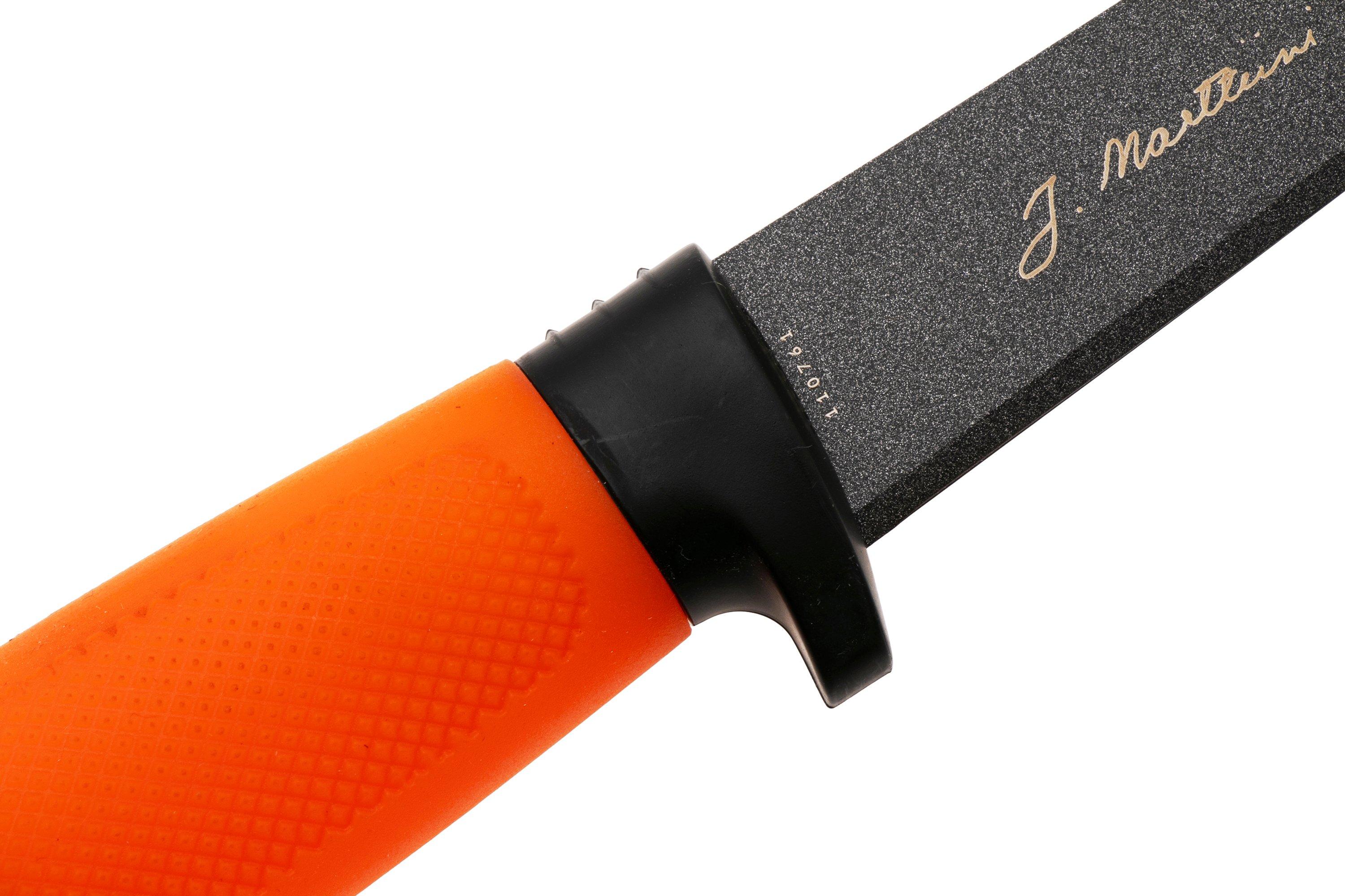 Marttiini Martef Carving Knife 935024T Stainless, Orange Rubber, fixed ...
