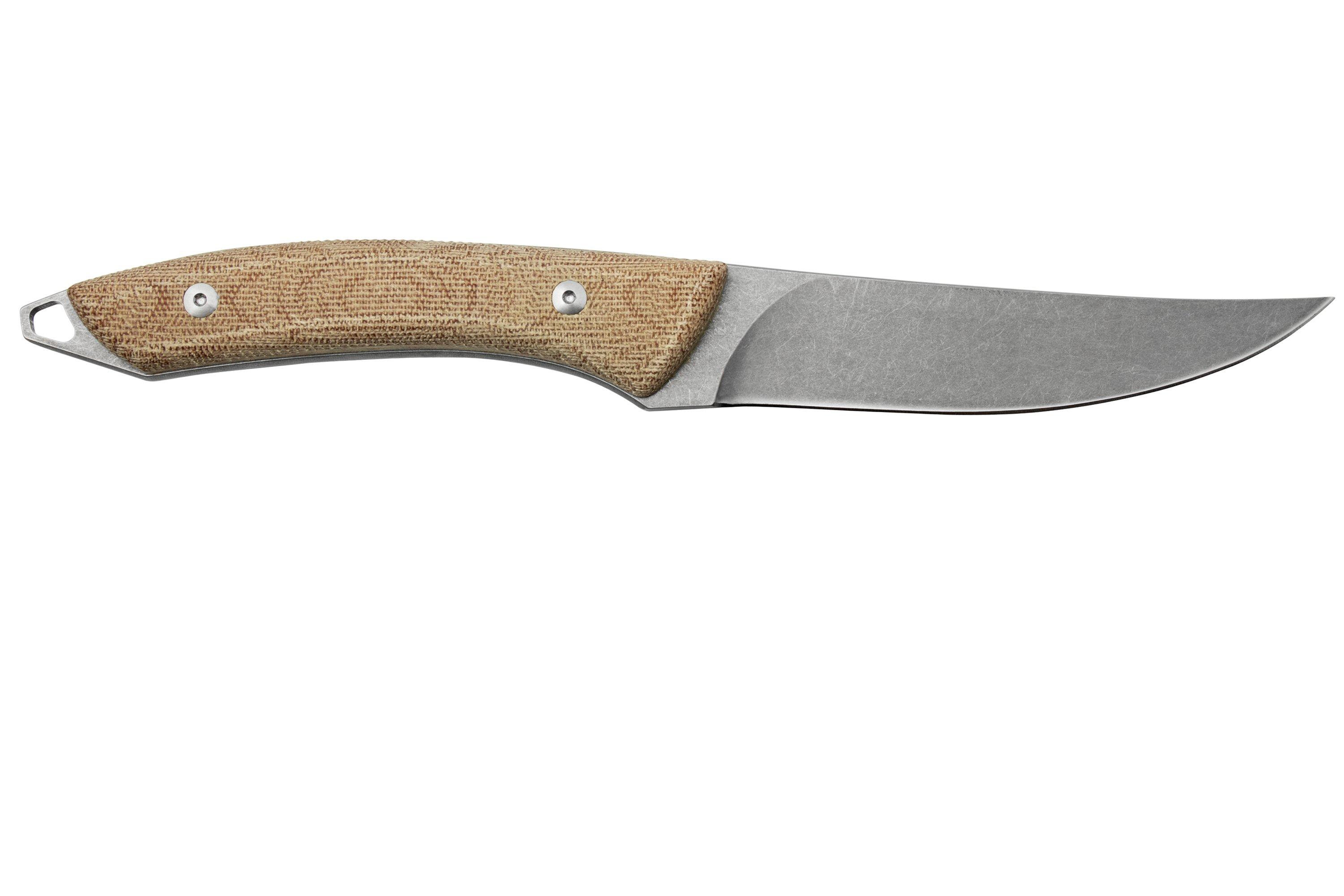 Mercury Trek 925-25CNC, Natural Canvas Micarta, hunting knife ...