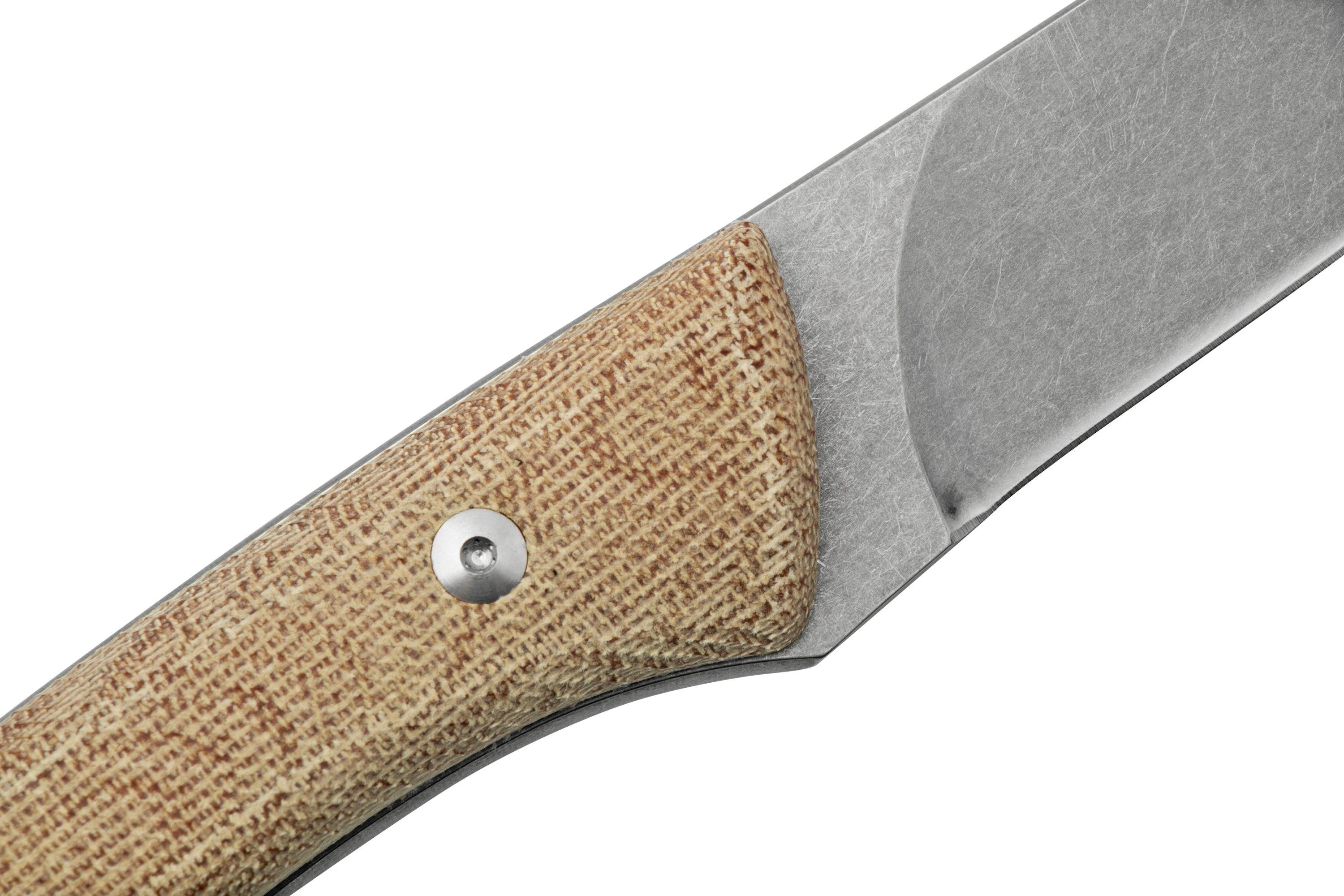 Mercury Trek 925-25CNC, Natural Canvas Micarta, hunting knife ...