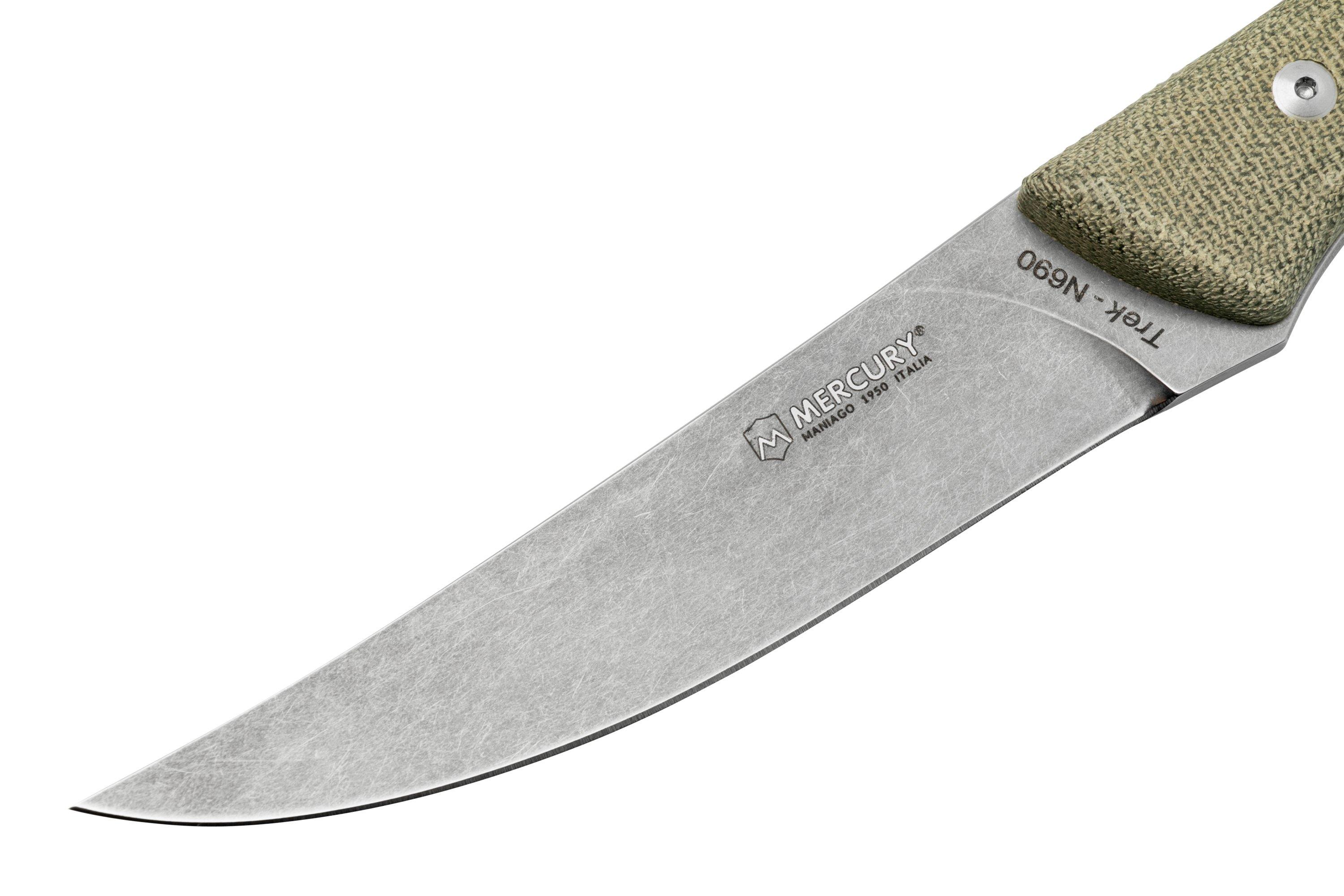 Mercury Trek 925-25CVC, Green Canvas Micarta, hunting knife ...