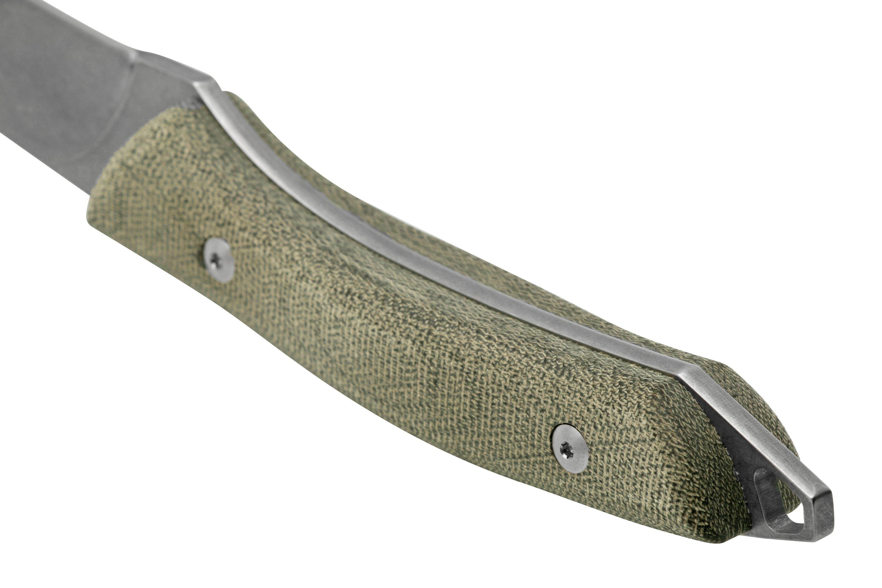 Mercury Trek 925-25CVC, Green Canvas Micarta, hunting knife ...
