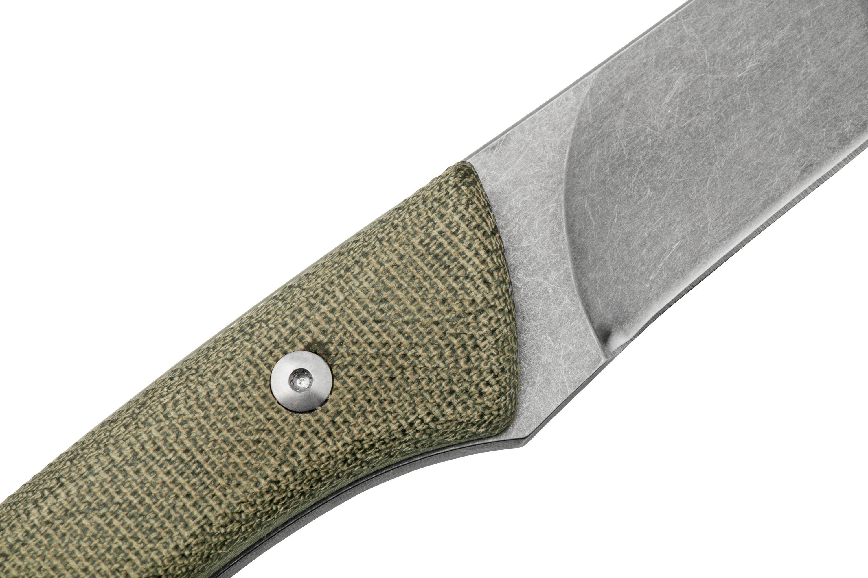 Mercury Trek 925-25CVC, Green Canvas Micarta, hunting knife ...