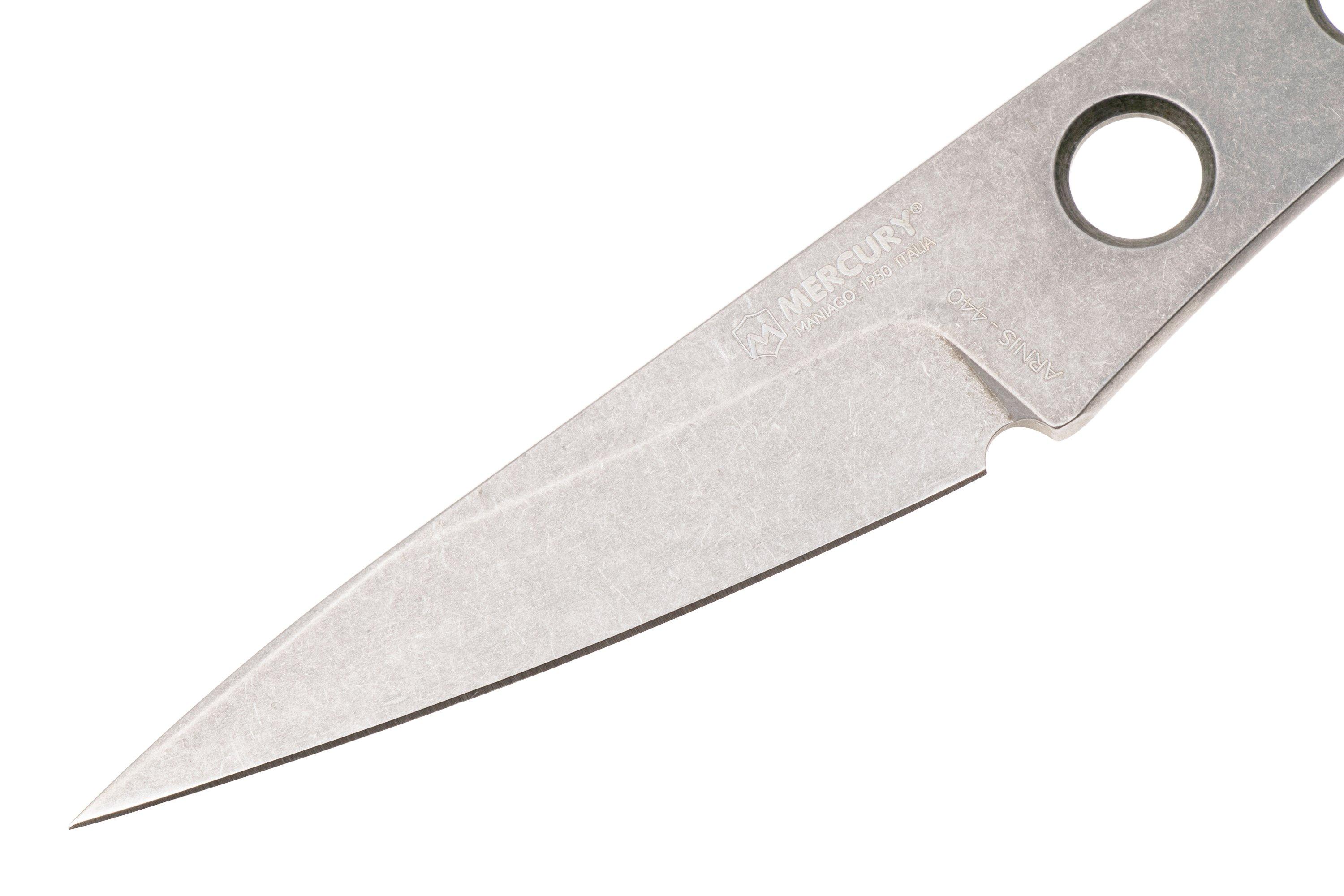 Mercury Arnis 9ARNISSPR-FC 440C Stonewashed, Spear Point, fixed knife ...