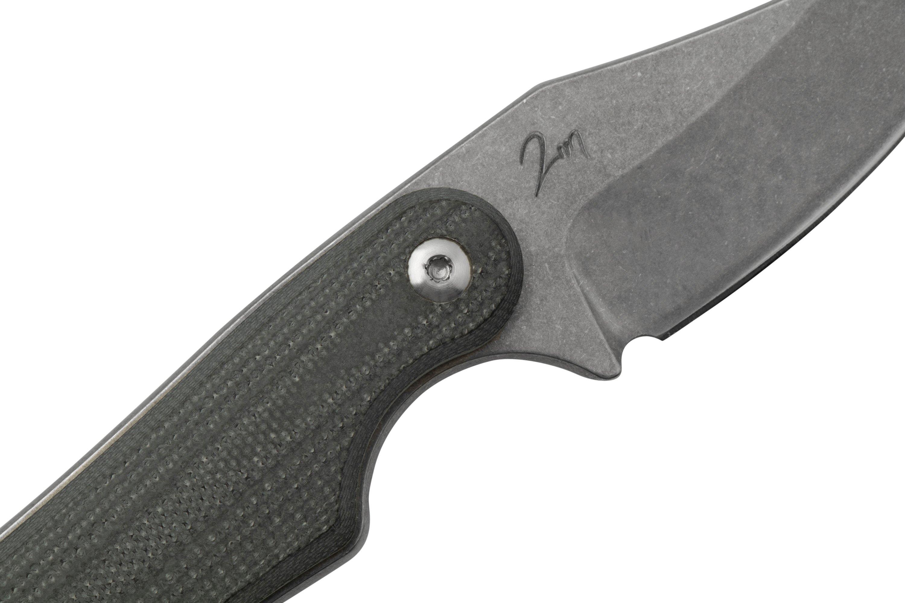 Mercury Kali N690 Stonewashed Clip Point, Black G10, feststehendes ...