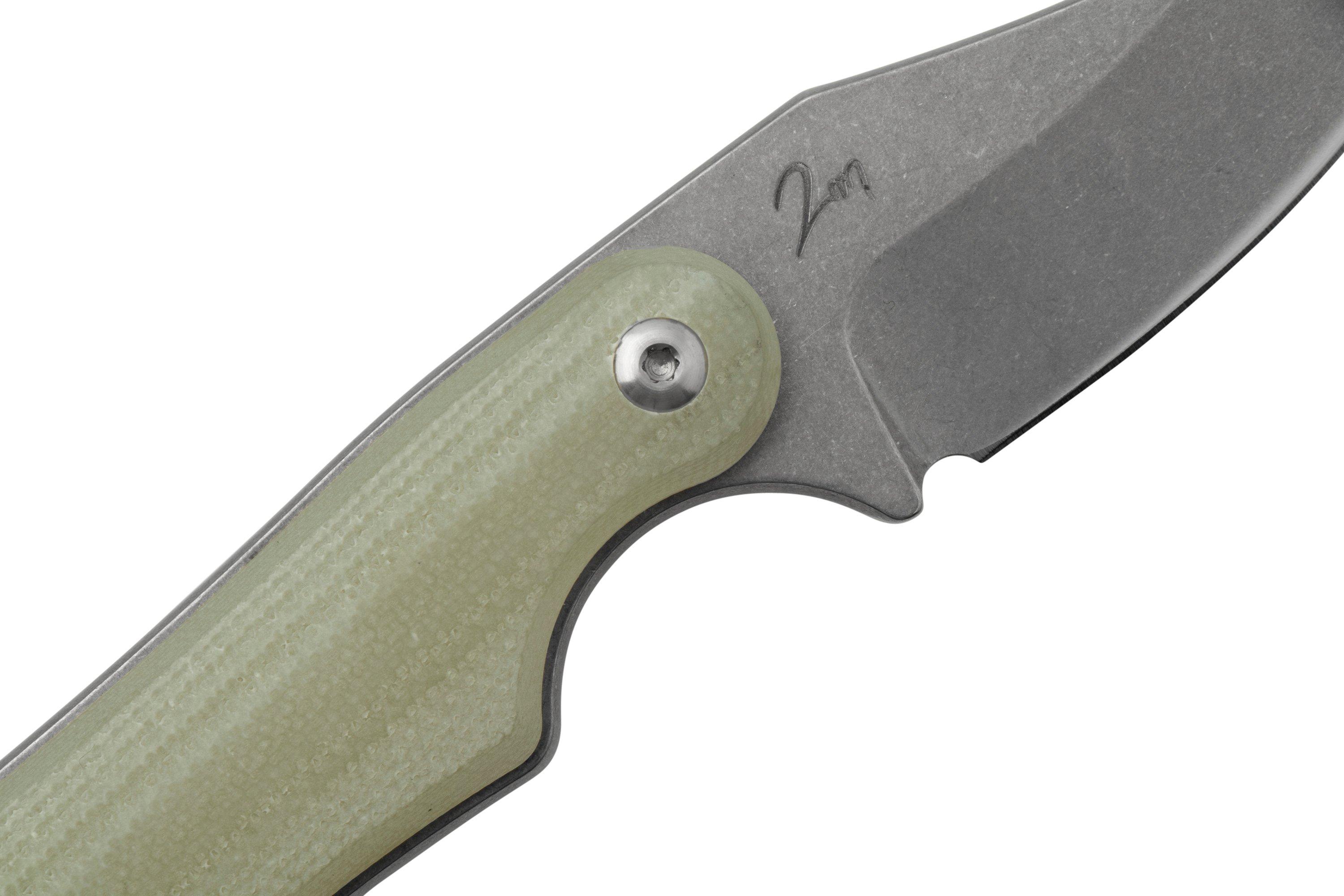 Mercury Kali N690 Stonewashed Clip Point, Natural G10, fixed knife ...