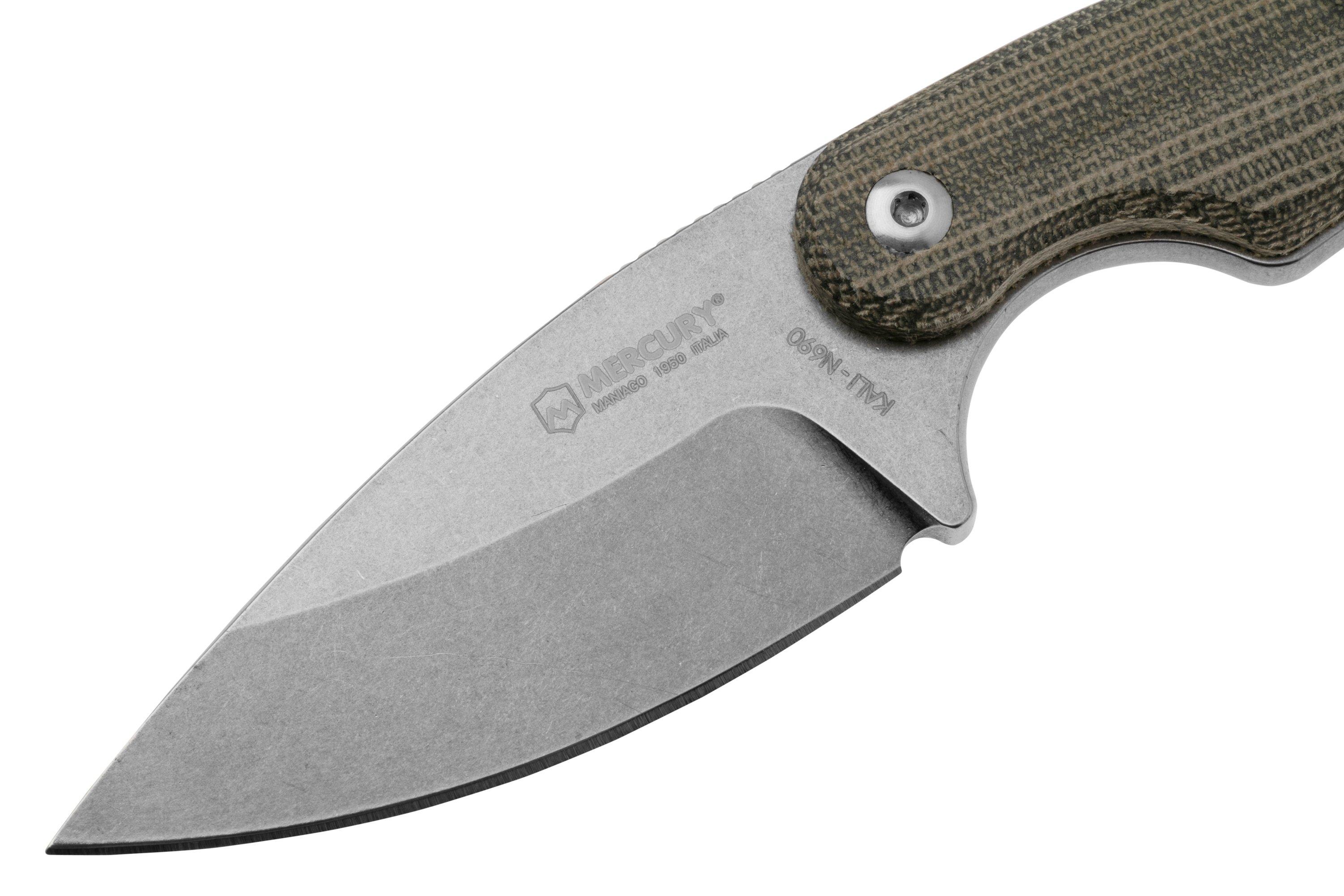 Mercury Kali 9KALIDP-GCFC, N690 Stonewashed Drop Point, Natural Canvas ...