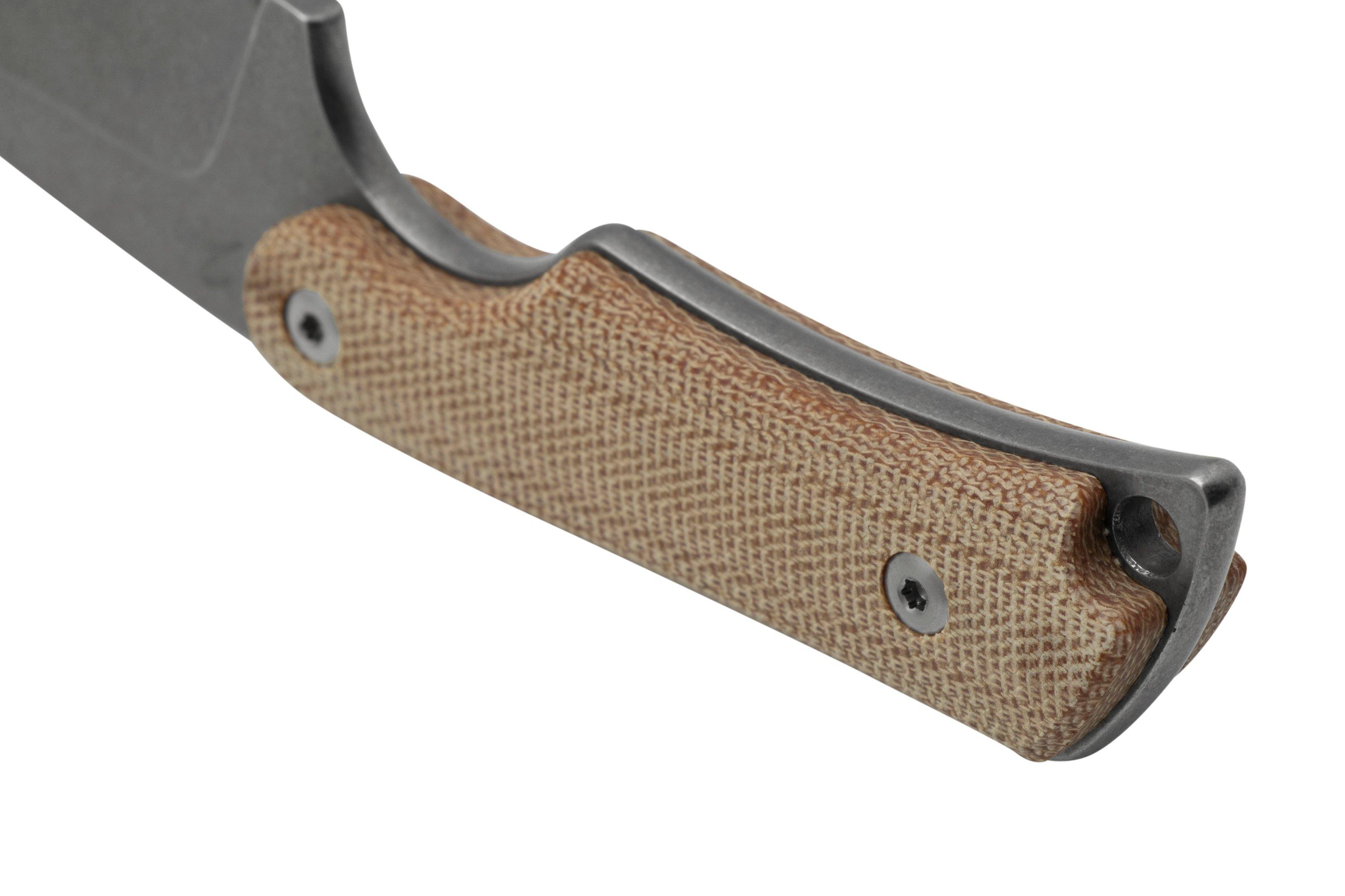 Mercury Kali N690 Stonewashed Sheepsfoot, Natural Canvas Micarta ...