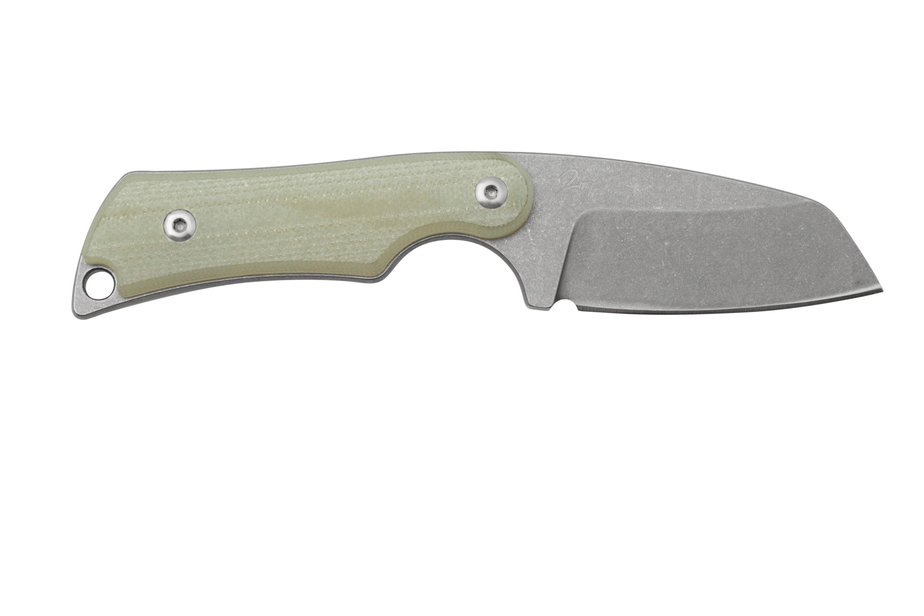 Mercury Kali N690 Stonewashed Sheepsfoot, Natural G10, fixed knife ...