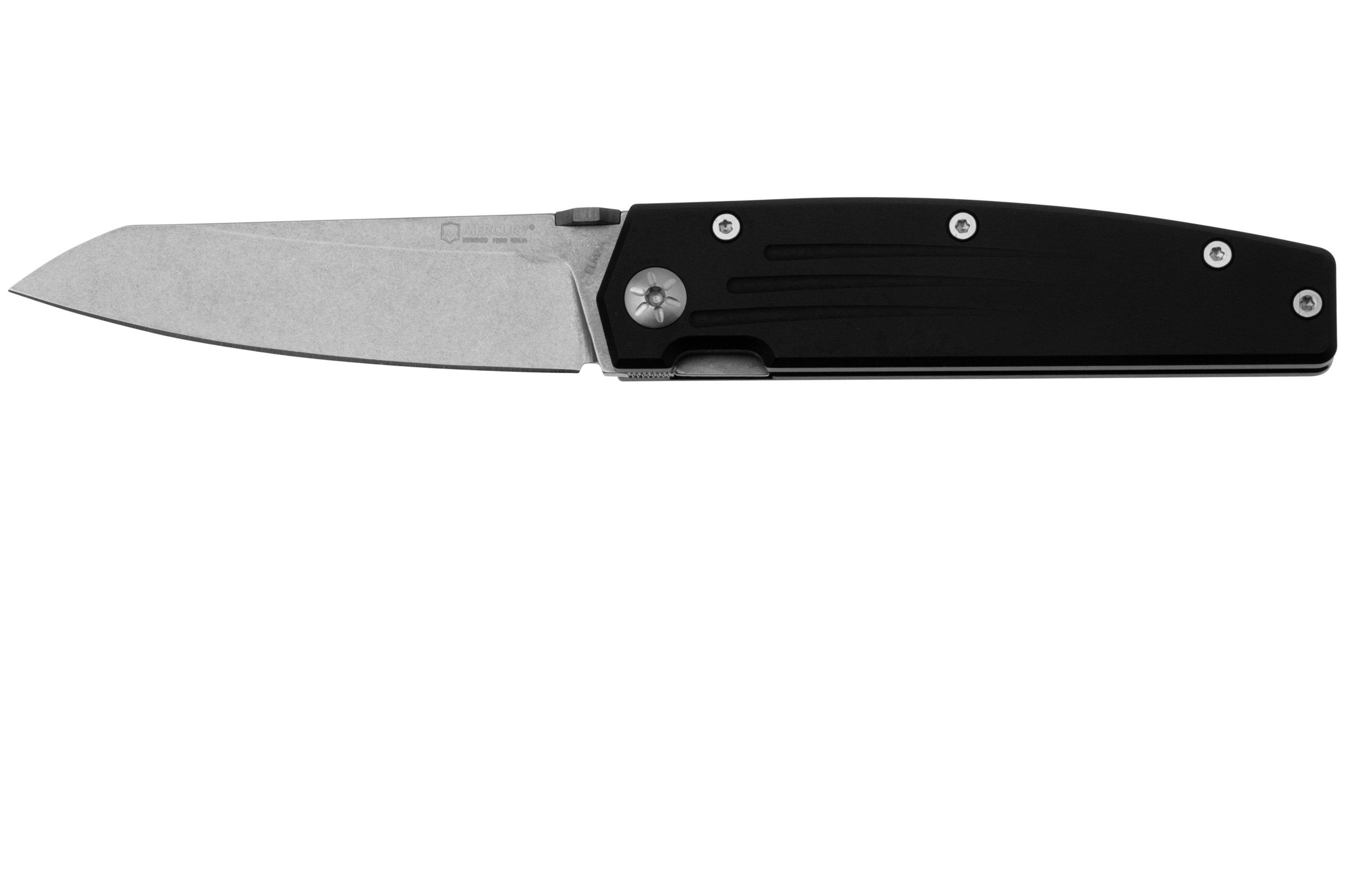 Mercury Logan Mini 9LGMEXSWALBK-C, Stonewash Elmax, Black Aluminium ...