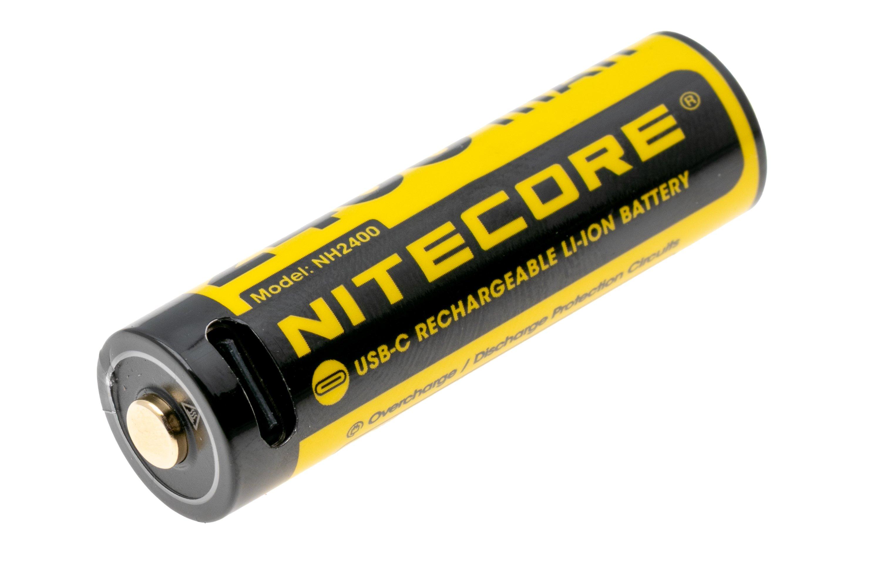 Nitecore NH2400 USB-C pile AA rechargeable avec port usb-c, 2400 mAh ...
