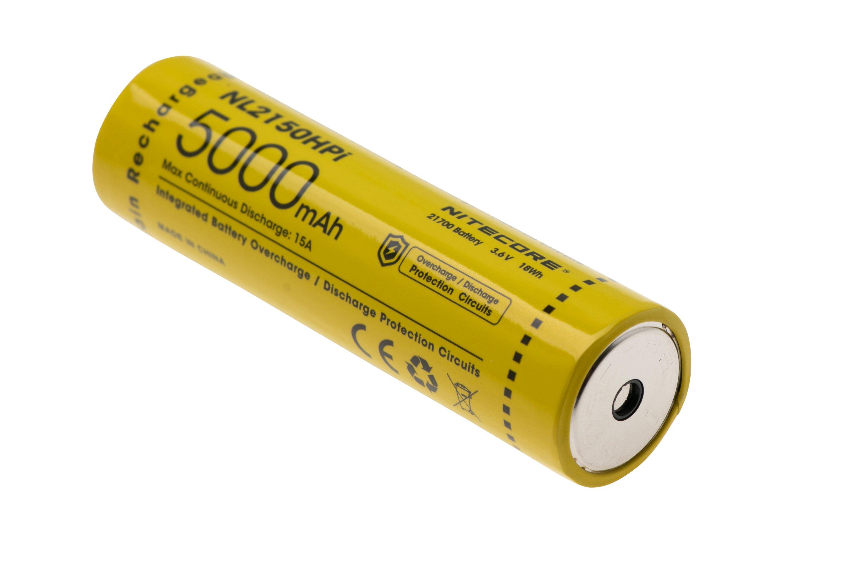 Nitecore NL2150HPi 21700 rechargeable Li-ion battery, 5000 mAh ...