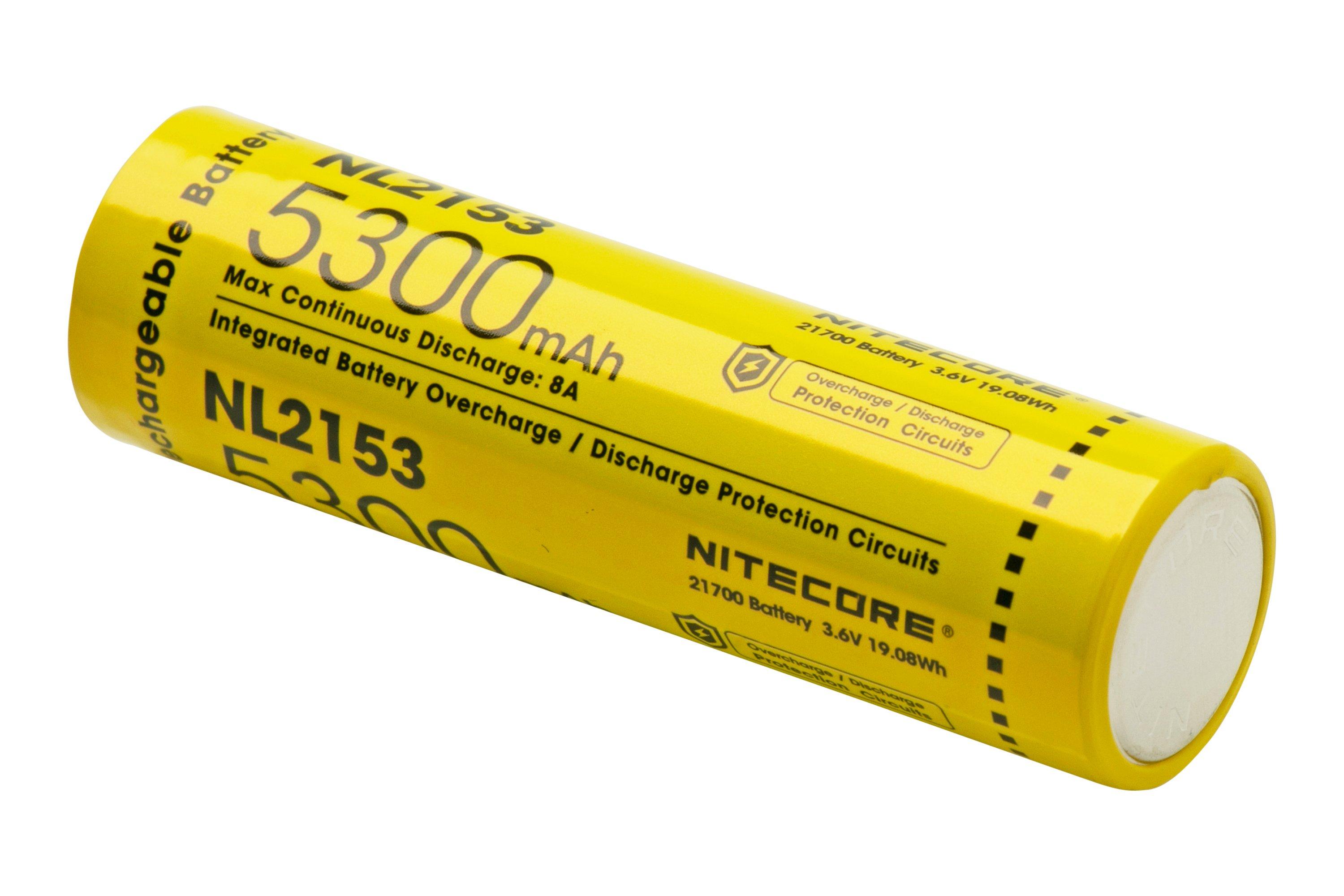 Nitecore NL2153 rechargeable 21700 Li-ion battery, 5300 mAh ...