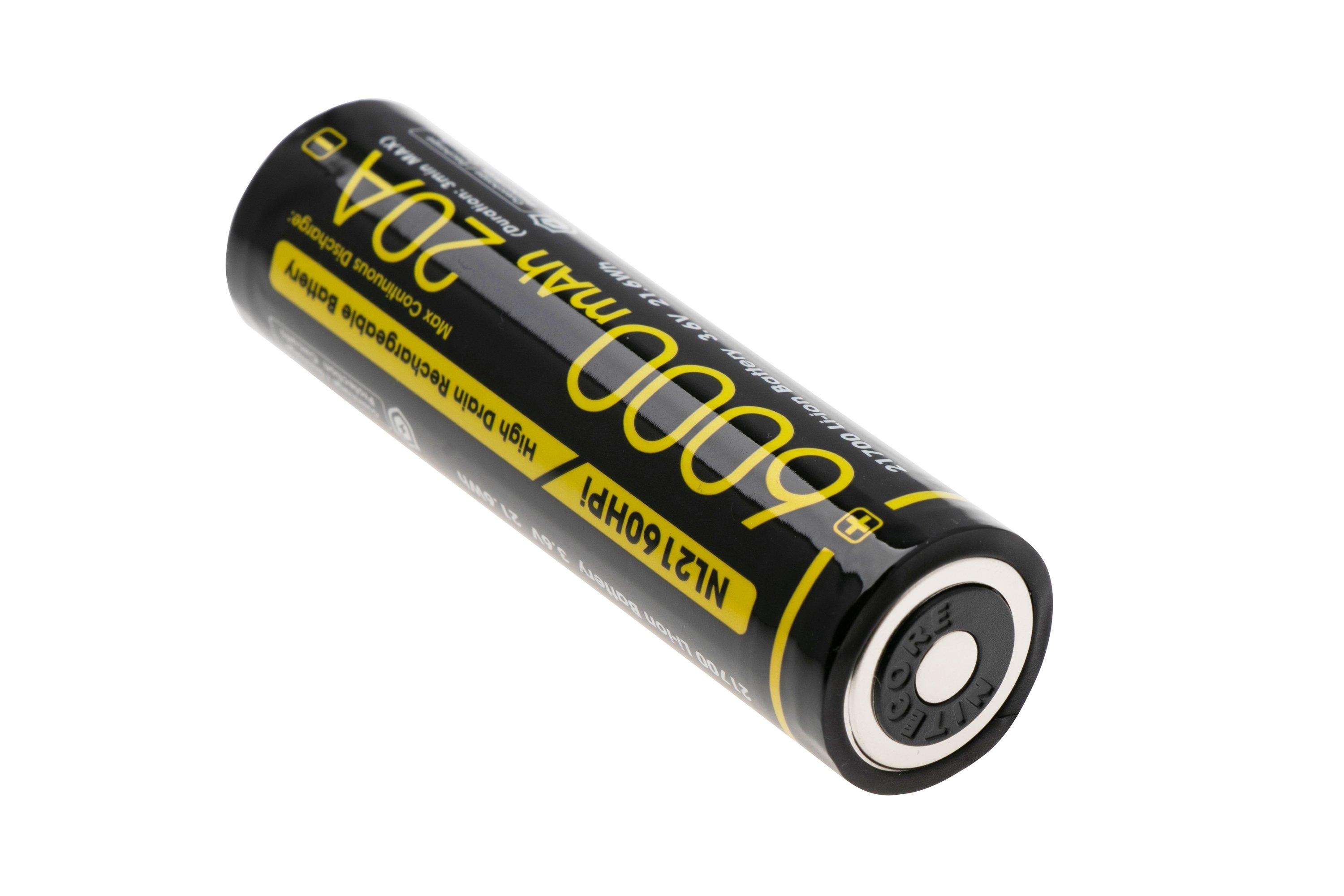 Nitecore NL2160HPi Dual Output, 21700 rechargeable Li-ion battery, 6000 ...
