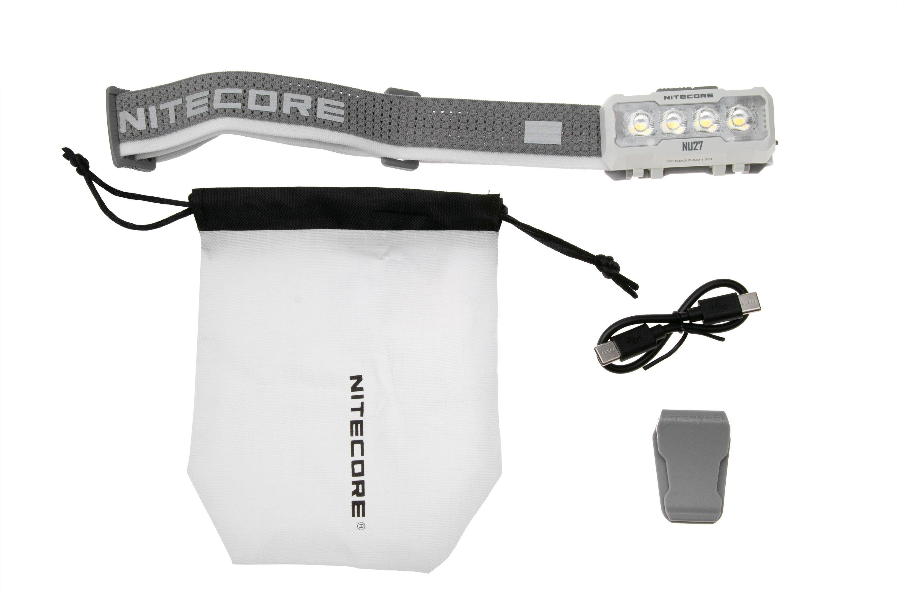 Nitecore NU27 MCT UHE LED, Alpine White, rechargeable head torch, 600 ...