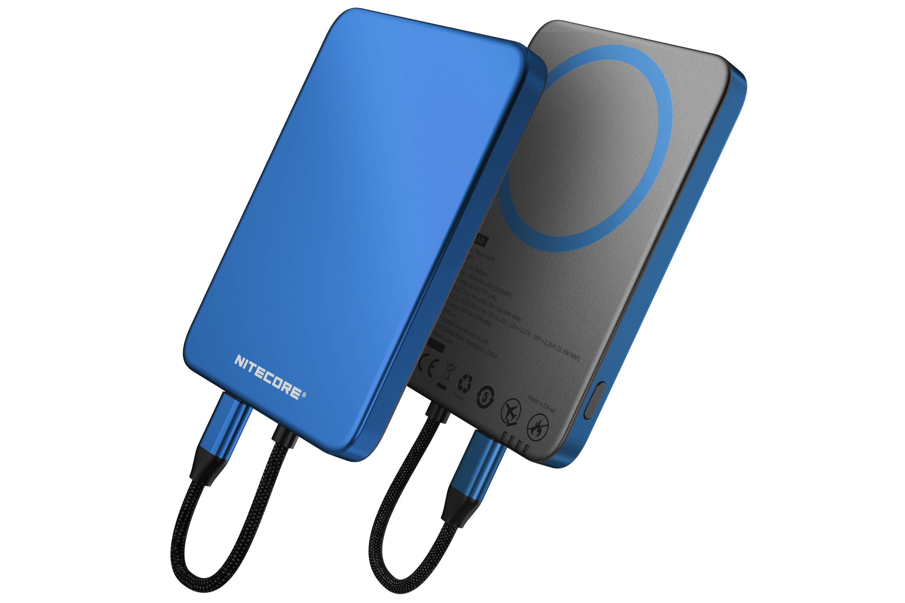 Nitecore POCKET 5 Magnetic Ultra Thin Power Bank, Cobalt Blue, power ...