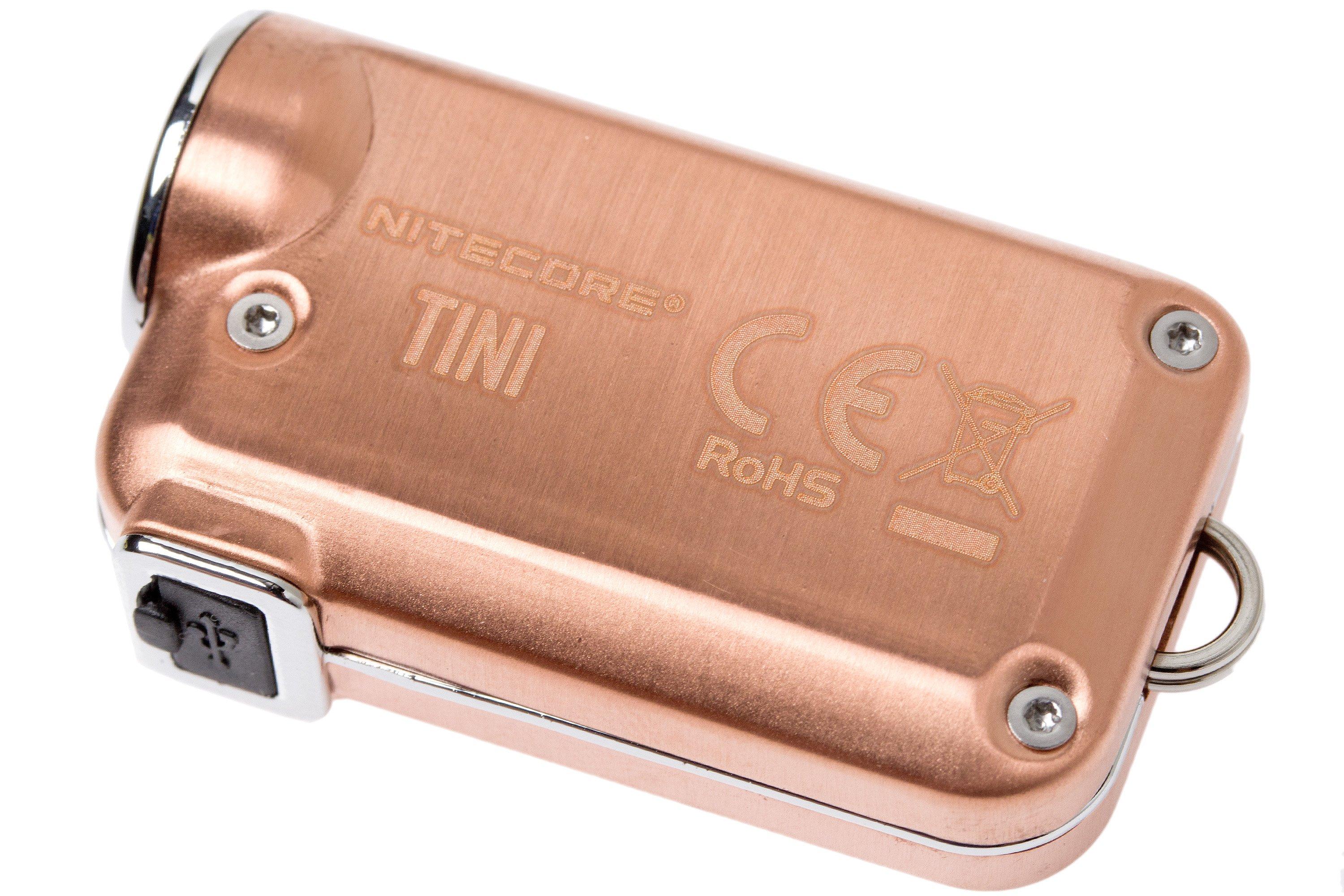 Nitecore TINI rechargeable keychain flashlight, copper | Advantageously ...